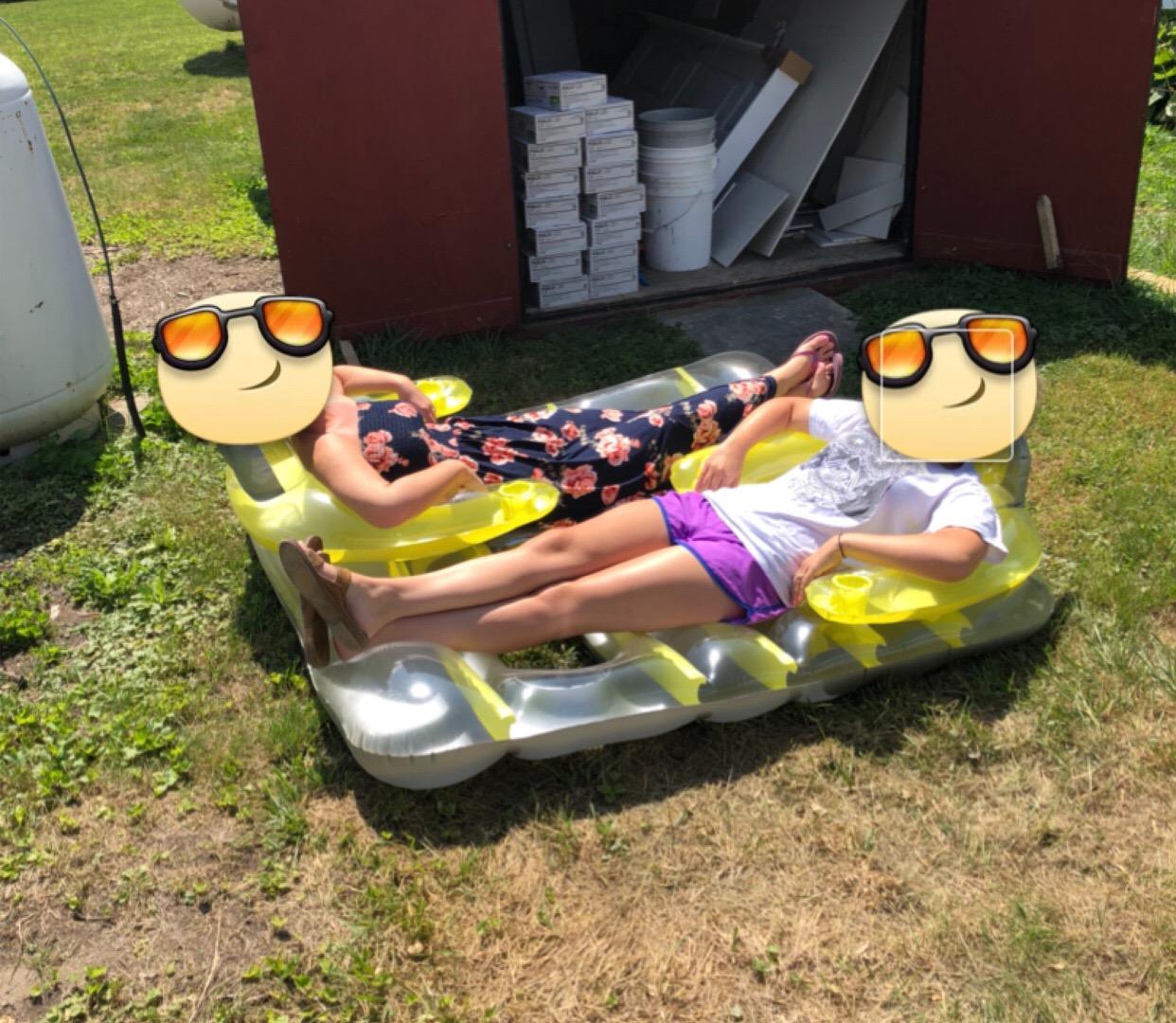 $7/mo - Finance Face to Face Double Inflatable Swimming Pool Float ...