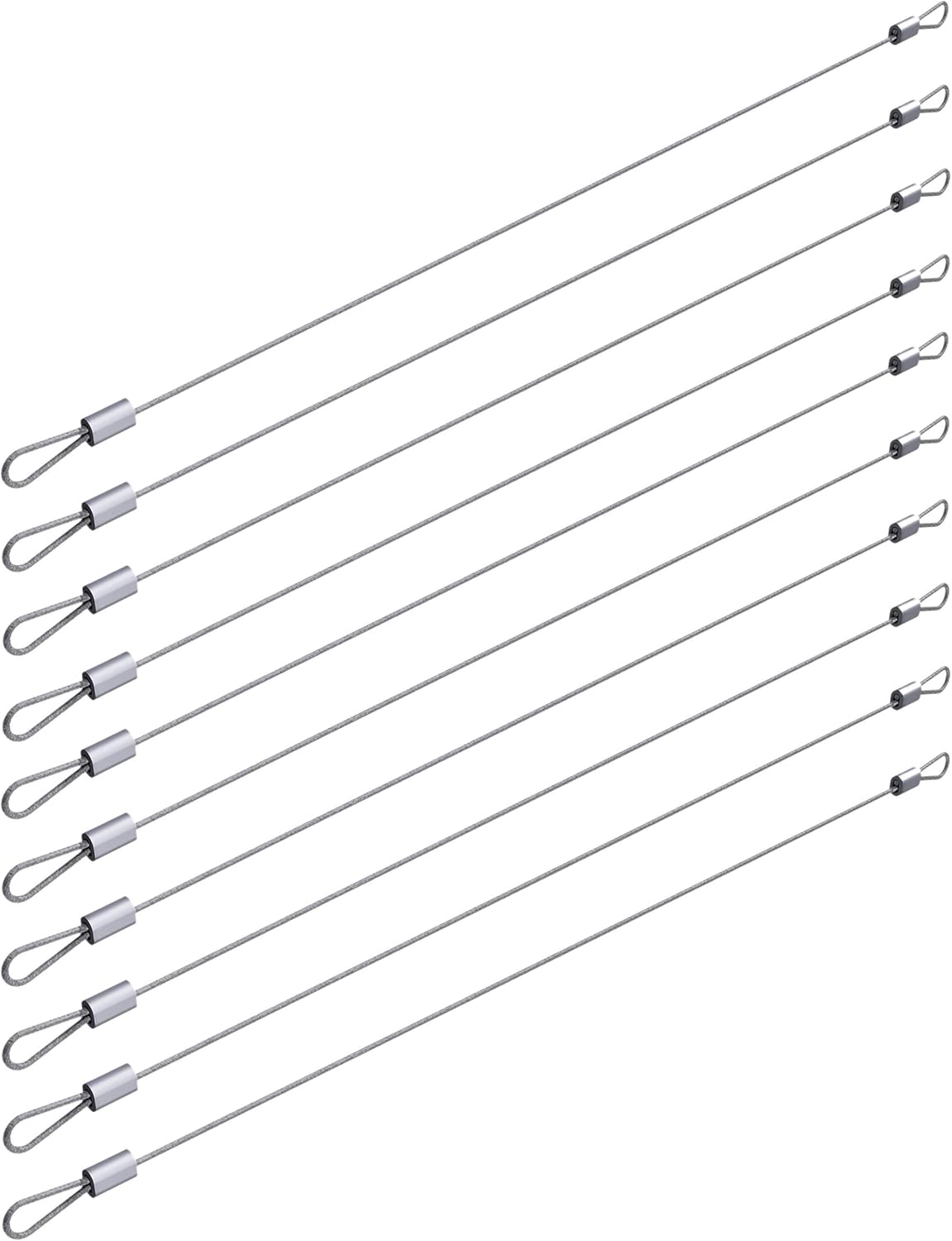 Amazon.com: TCH 10 Pack Steel Looped Wire Rope - 12" Long | Galvanized ...