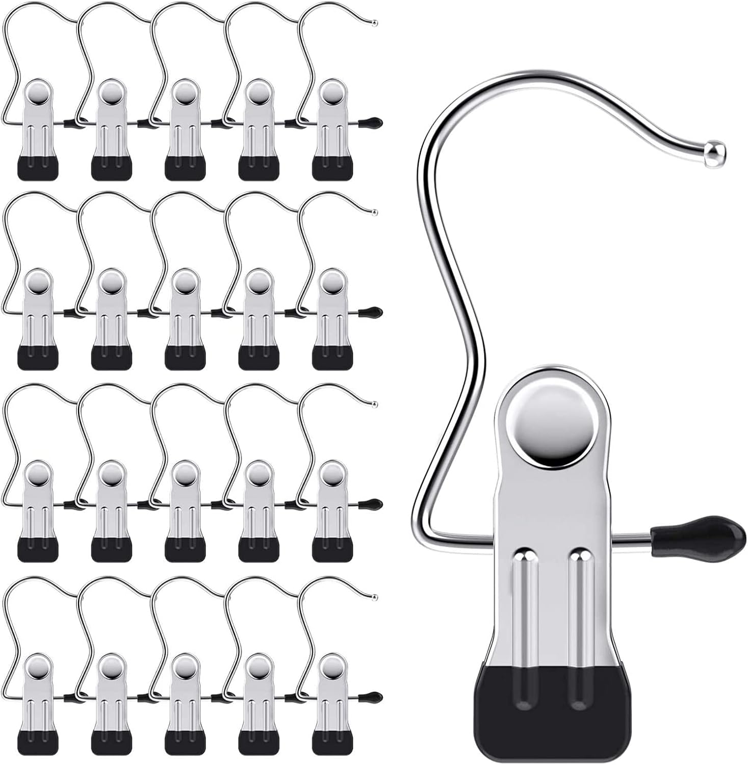 Amazon.com: 20 Pack Laundry Hook Boot Hanging Hold Clips Portable ...