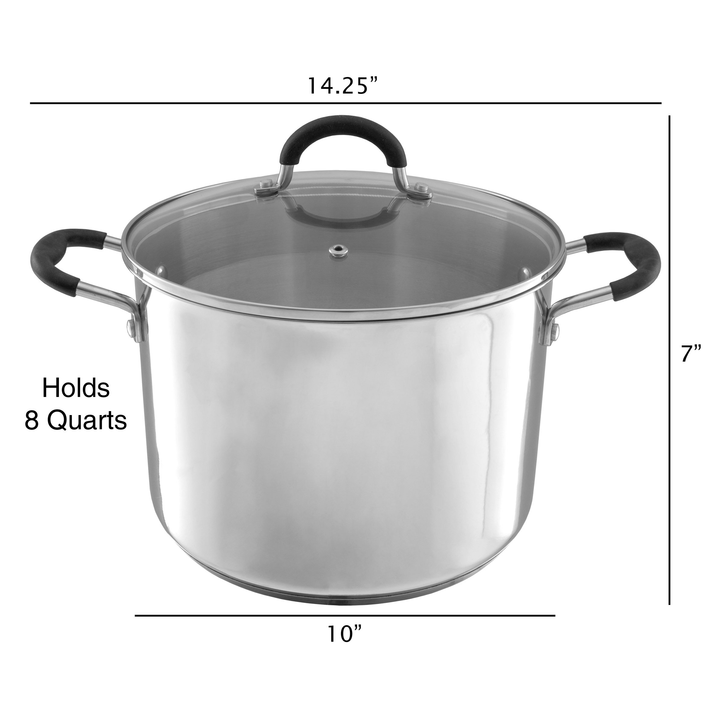Snapklik.com : 8 Quart Stock Pot-Stainless Steel Pot