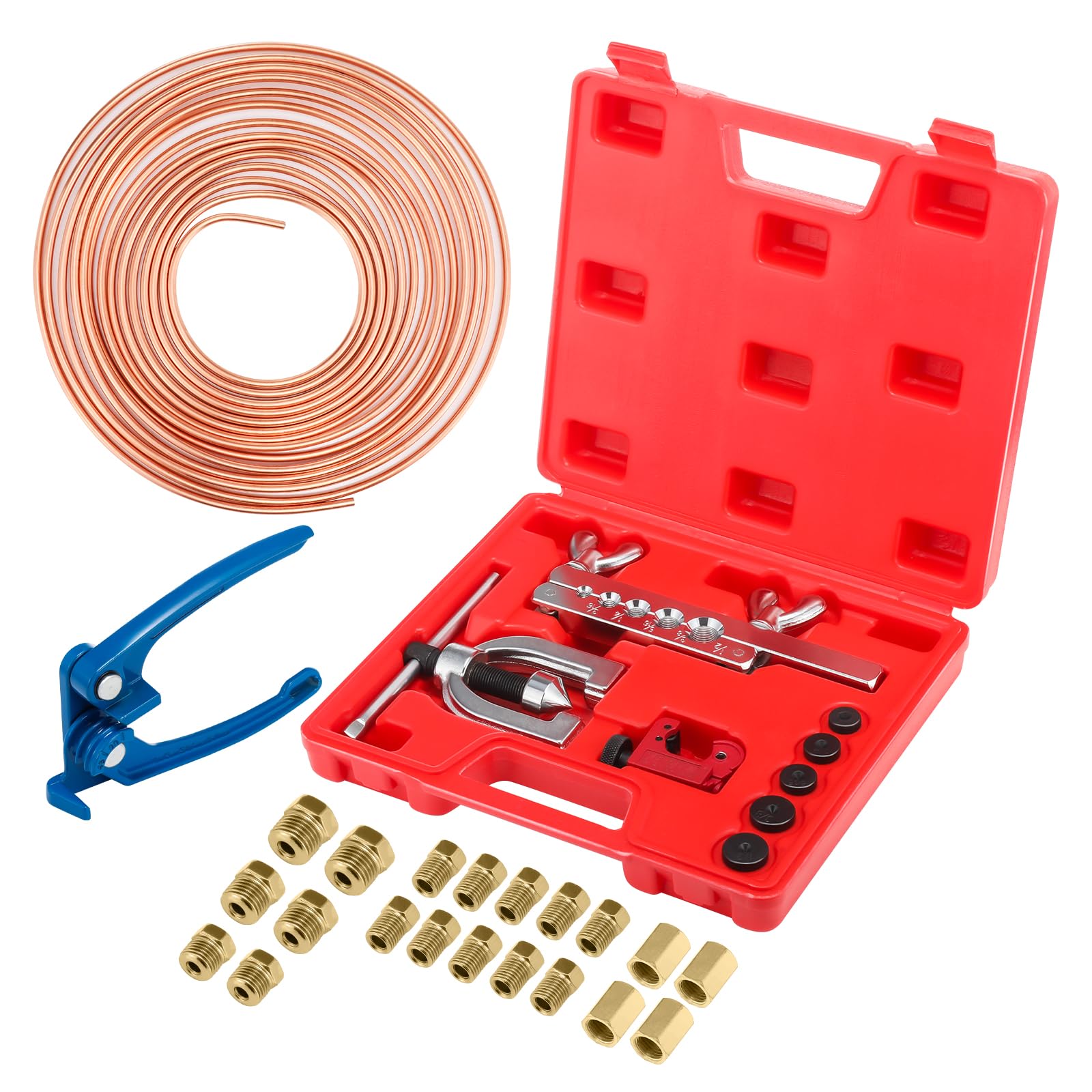 Snapklik.com : 25 Ft 3/16 Copper Coated Brake Line Kit