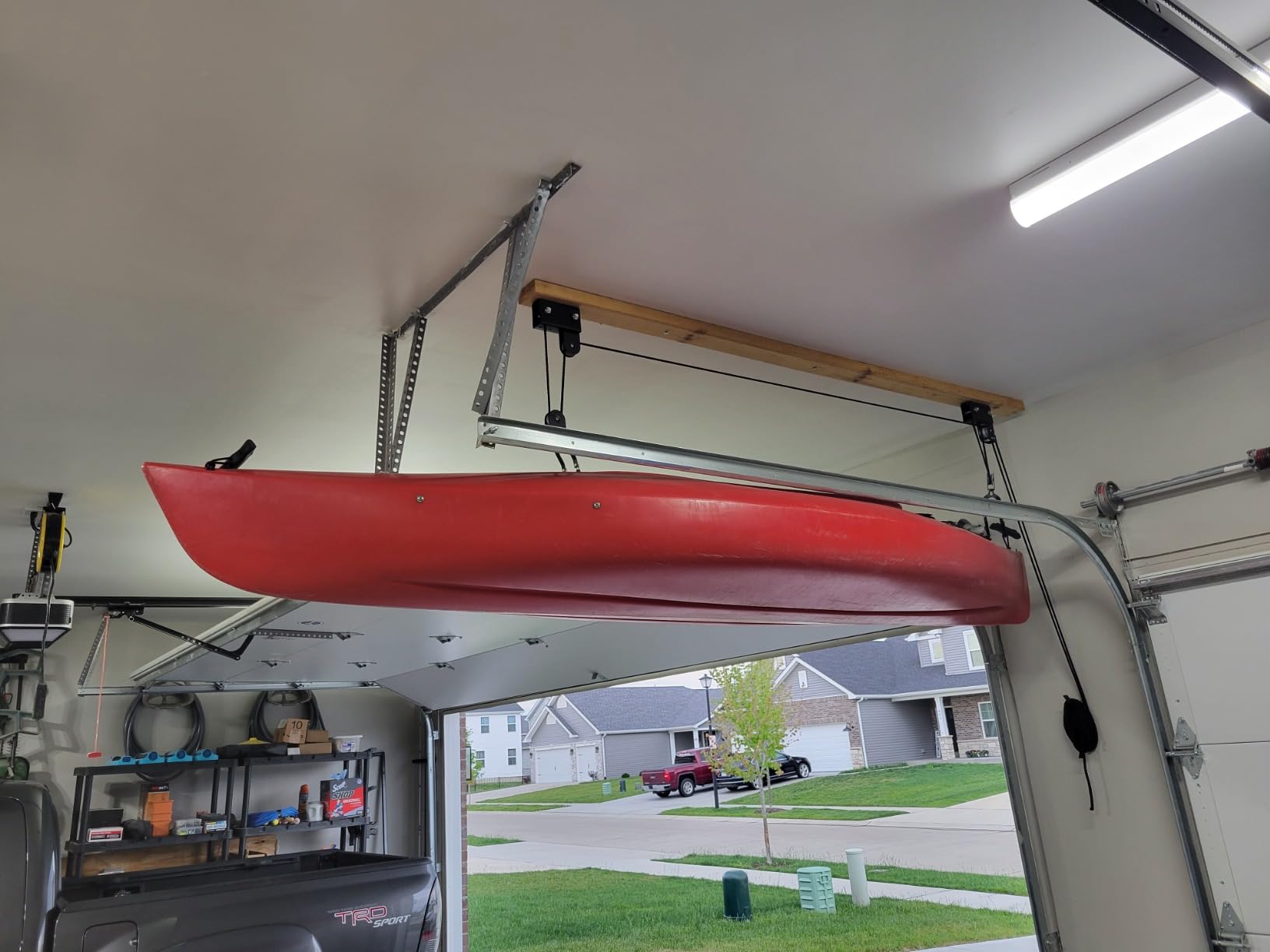$5/mo - Finance Kayak Storage Hoist - Overhead Pulley System with 125lb ...