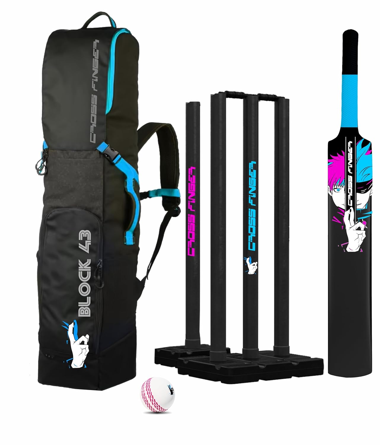 Buy JASPO Anime Cricket Kit – Full Size Plastic Bat, Synthetic Ball ...