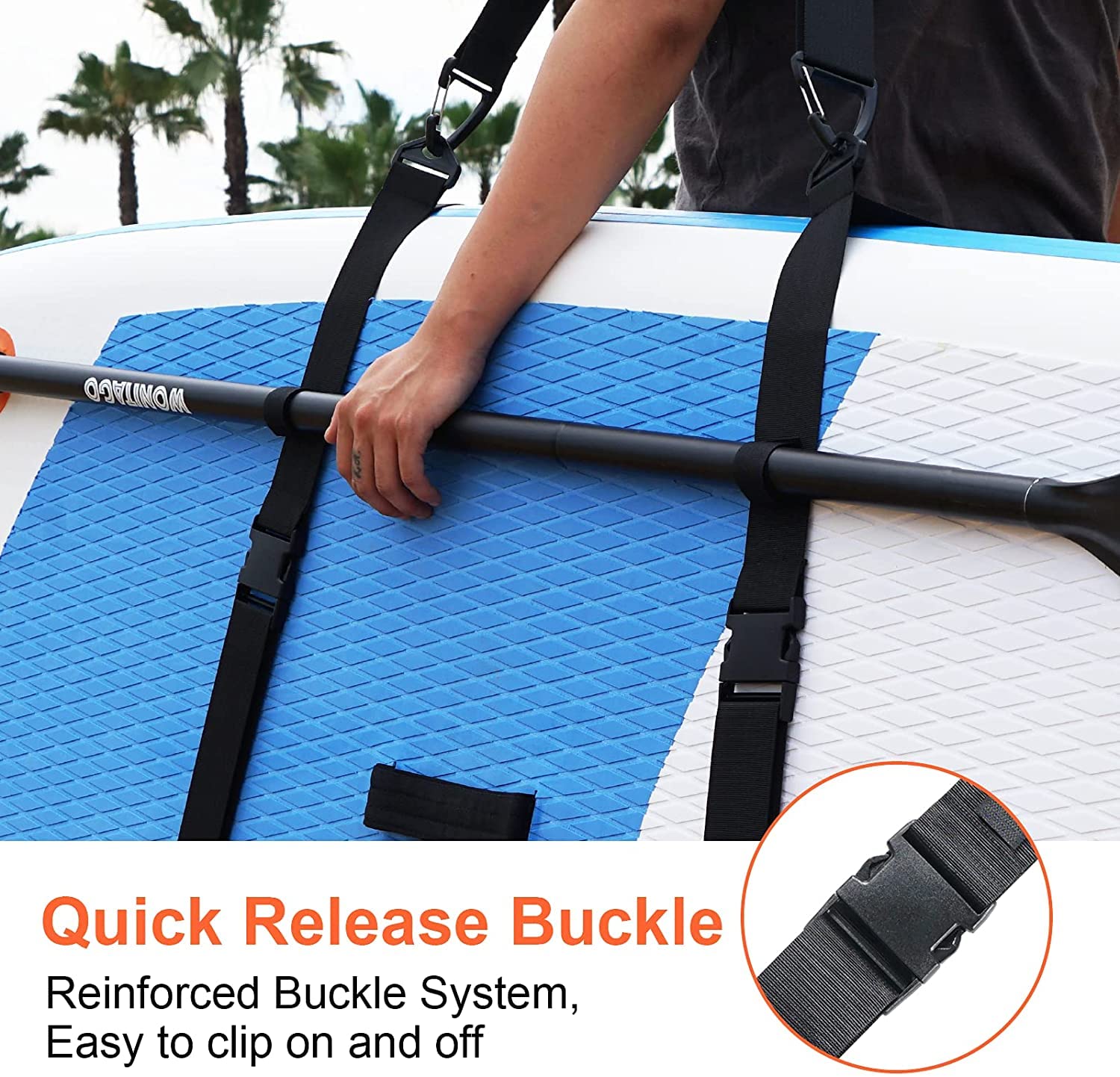 Snapklik.com : Paddle Board Carrier, SUP Paddle Board Carry Strap ...