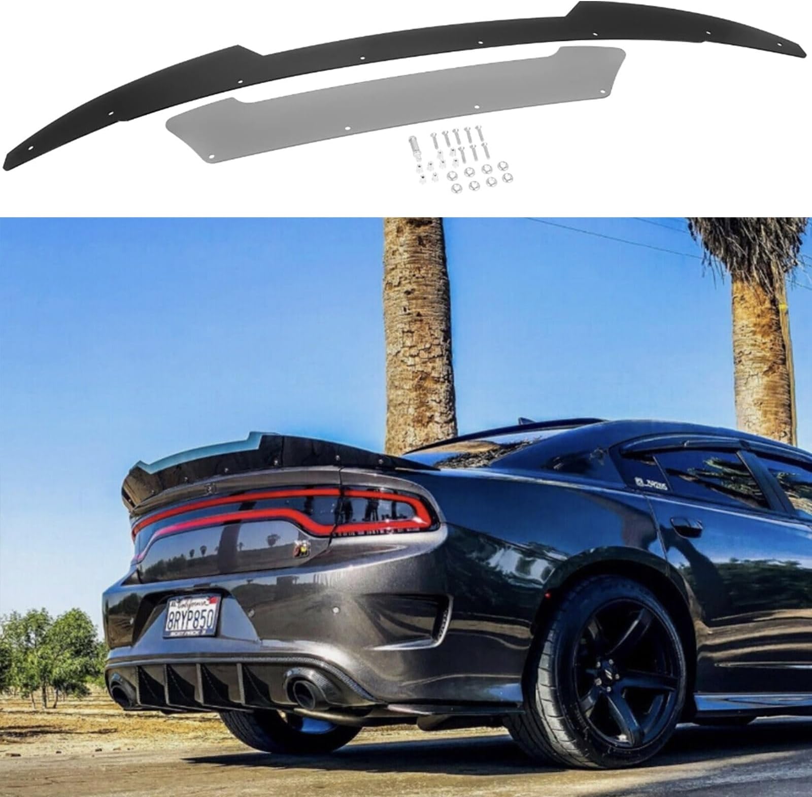 Amazon.com: ORIVIN Venom Series V2 Style Rear Wickerbill Spoiler for ...