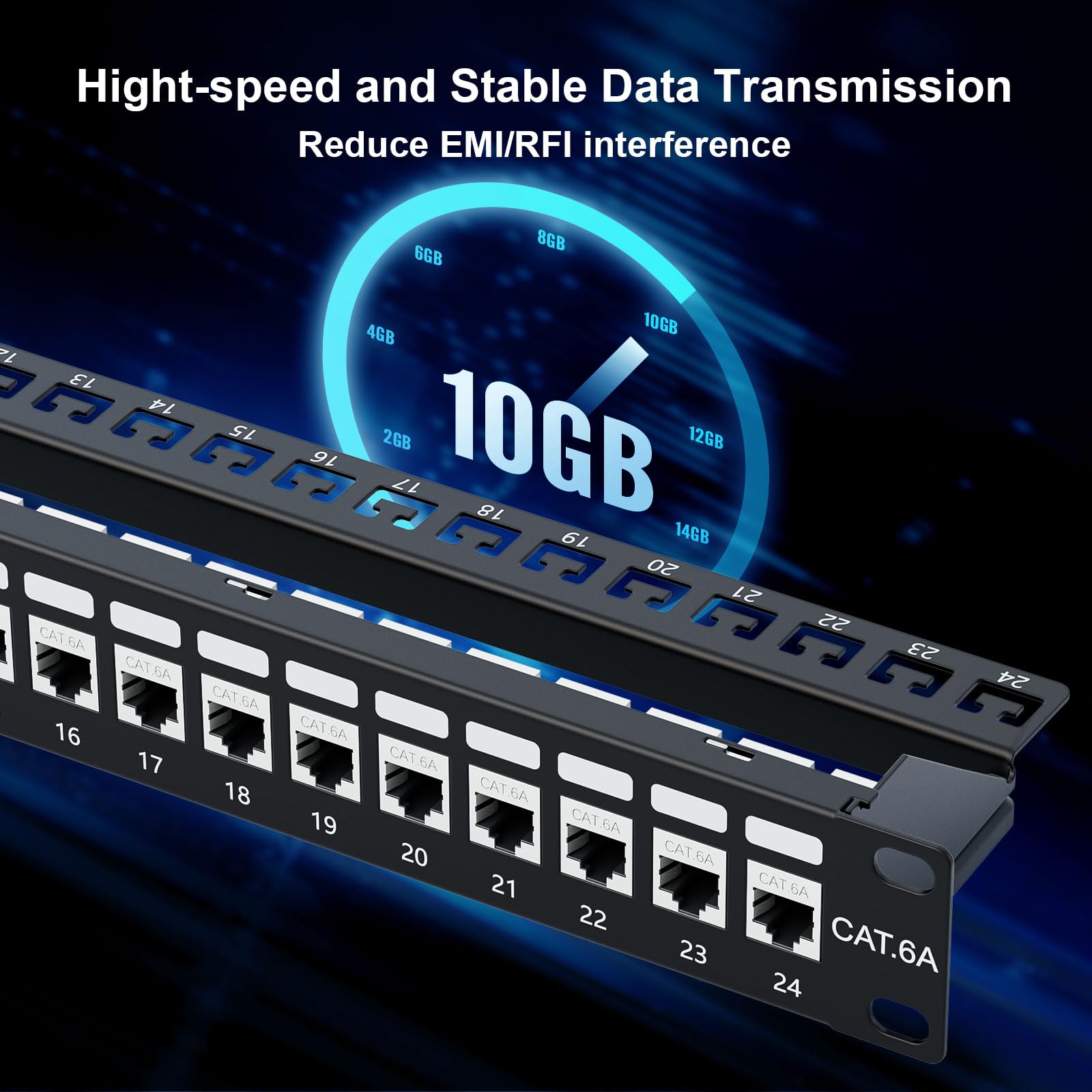 Snapklik.com : Iwillink 10Gbps Patch Panel 24 Port, Shielded RJ45 ...