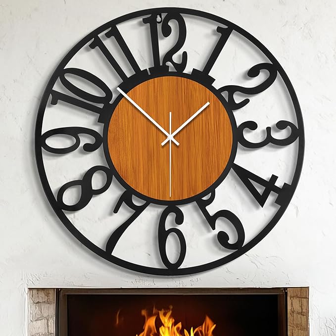 Amazon.com: LEIKE 32" Oversized Large Wall Clocks,Silent,Non Ticking ...