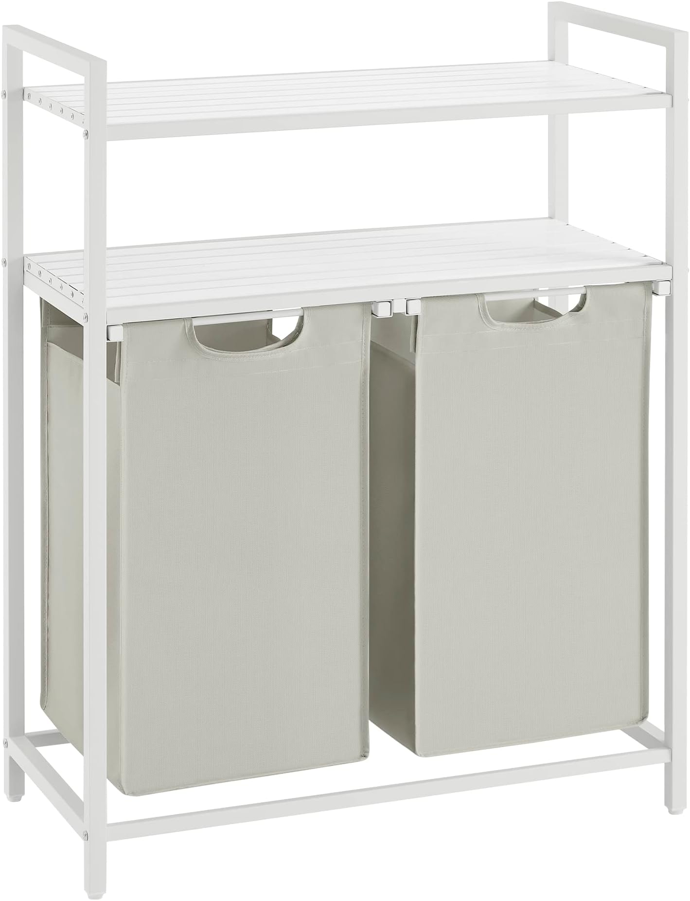 Amazon.com: Herture Laundry Hamper with Shelf, Laundry Basket 3 Section ...