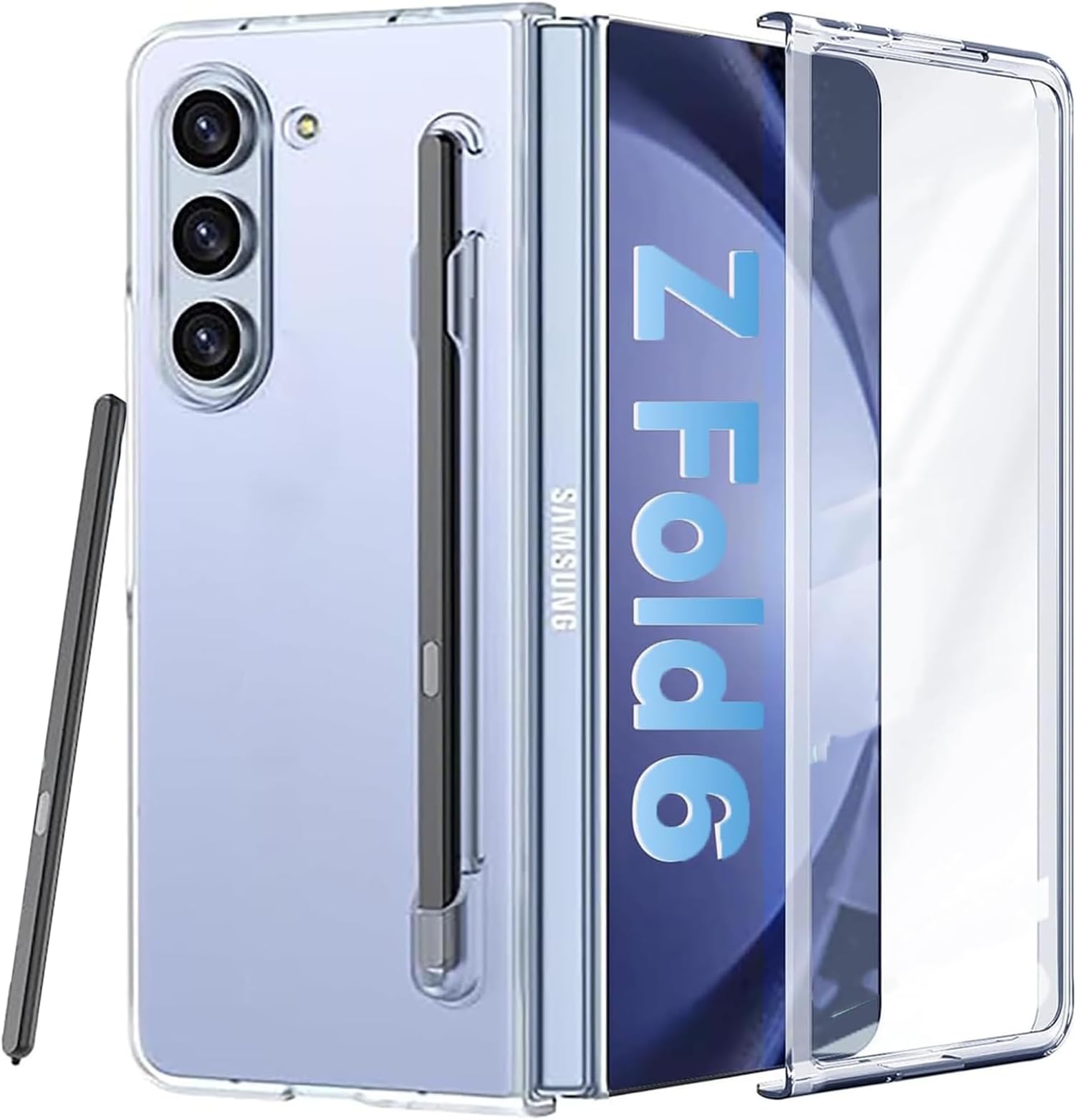 Amazon.com: CusPra Clear Case for Samsung Galaxy Z Fold 6 with S Pen ...