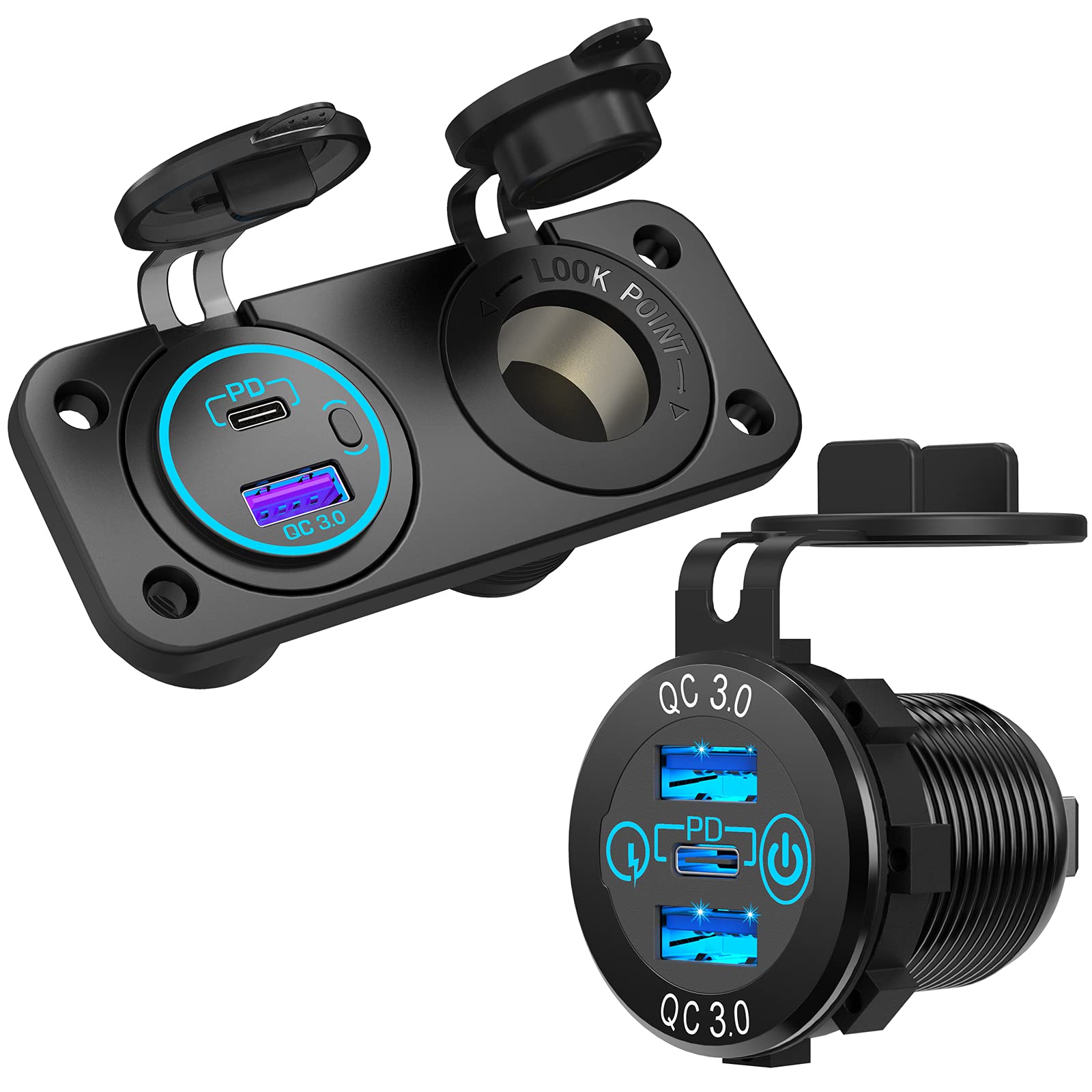 Dual 12 Volt Socket Marine Ozark Trail 12 Volt MARINE DUAL USB POWER