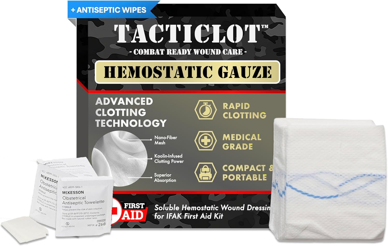 Amazon.com: Hemostatic Gauze - Quick Clotting Combat Gauze, Flexible ...