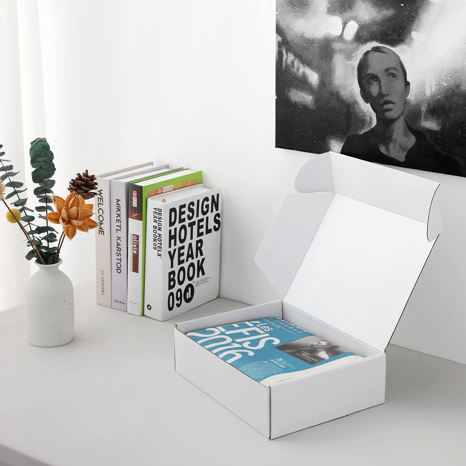 Snapklik.com : Yidomto 10x10x3 White Small Shipping Boxes - 25 Pack ...