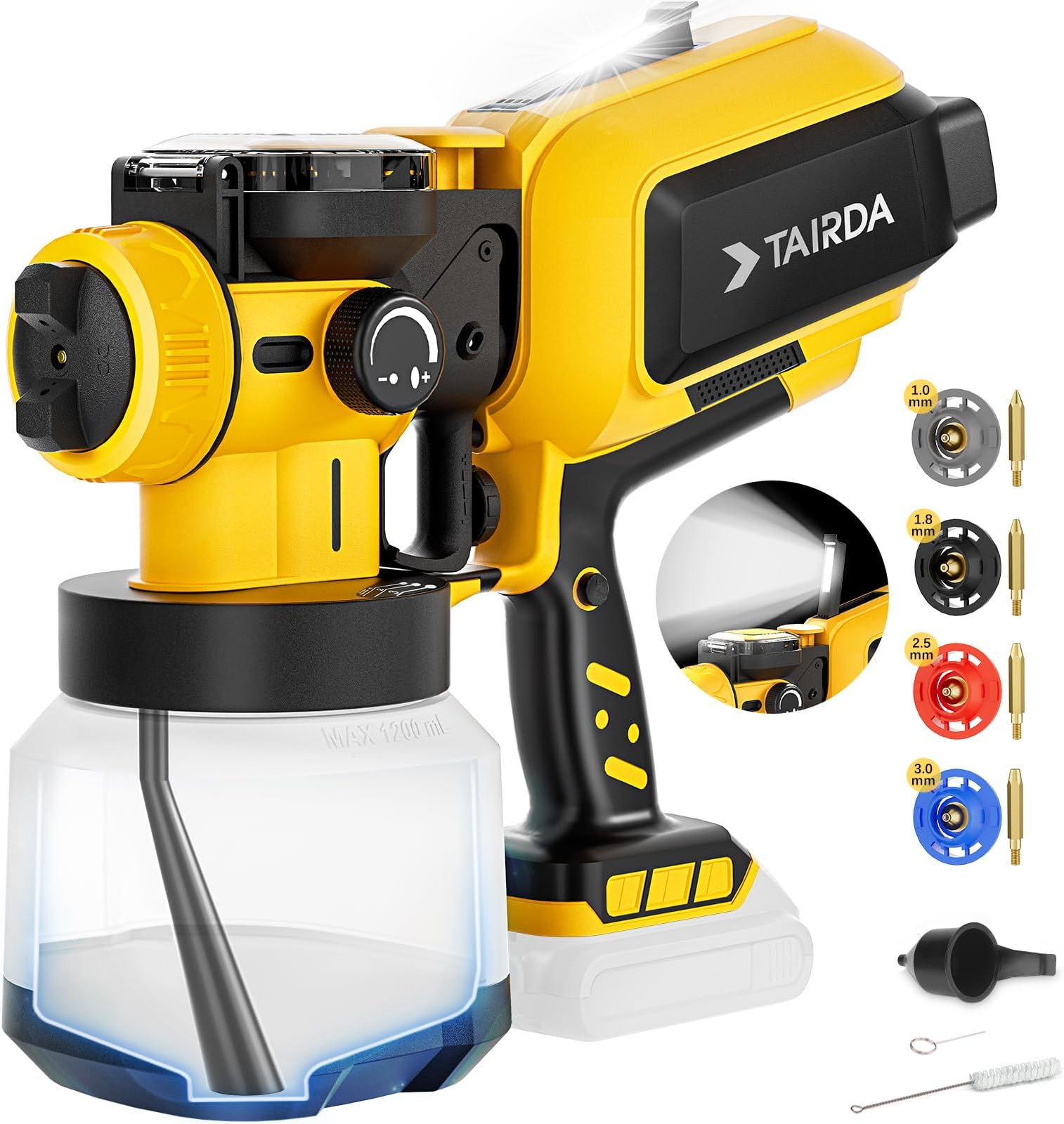 Amazon.com : TAIRDA Cordless Paint Sprayer Compatible for Dewalt 20v ...