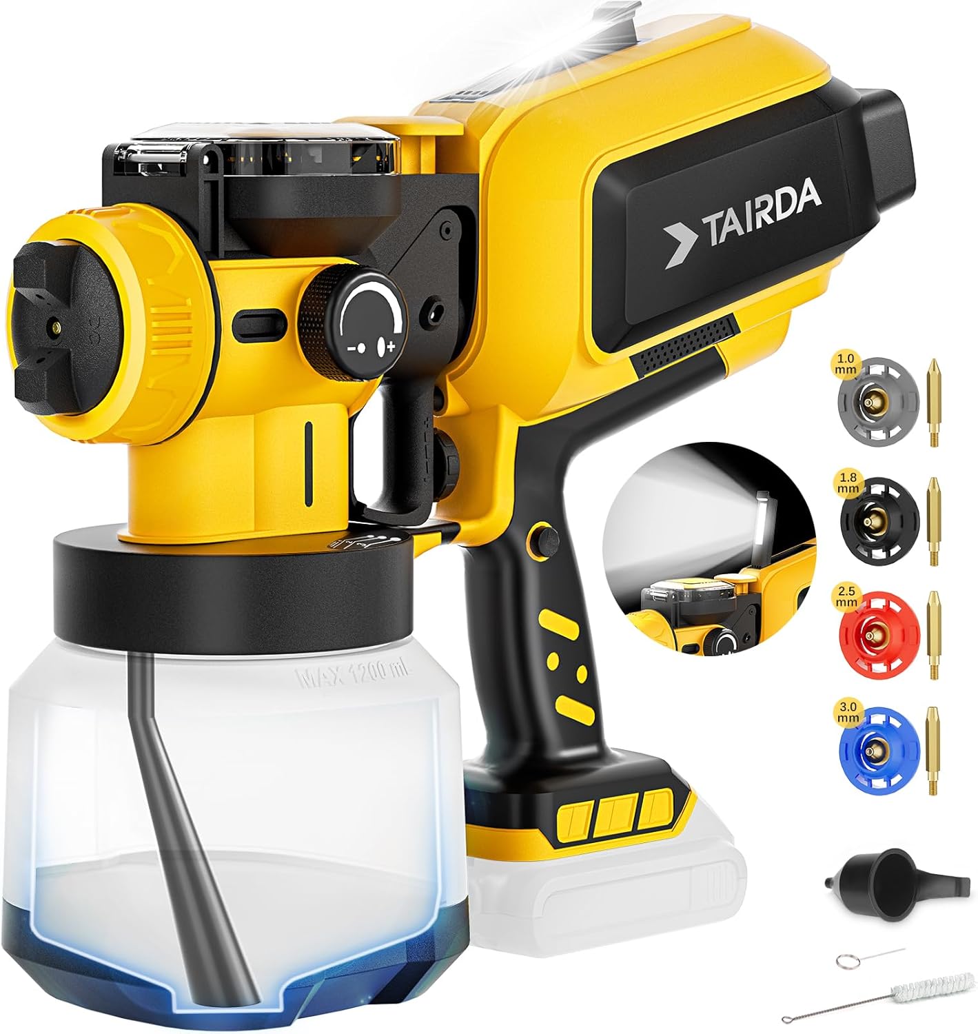 TAIRDA Automatic Paint Sprayer Compatible for Dewalt 20v Battery(NO ...