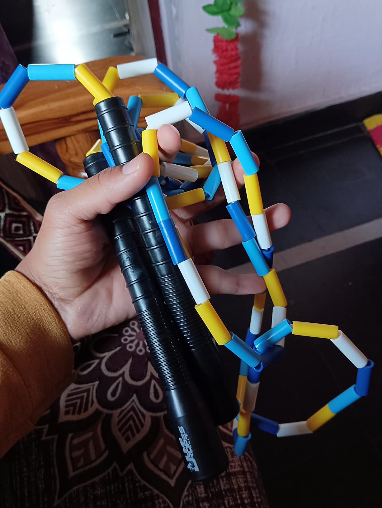 Buy JUMP ROPES WORLD LONG HANDLE BEADED SKIPPING ROPE FOR MENS,KIDS ...