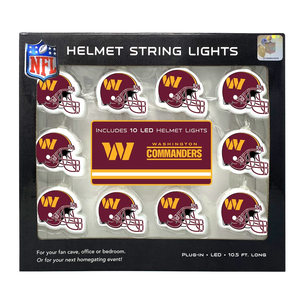 Snapklik.com : NFL Washington Commanders LED Helmet String Lights