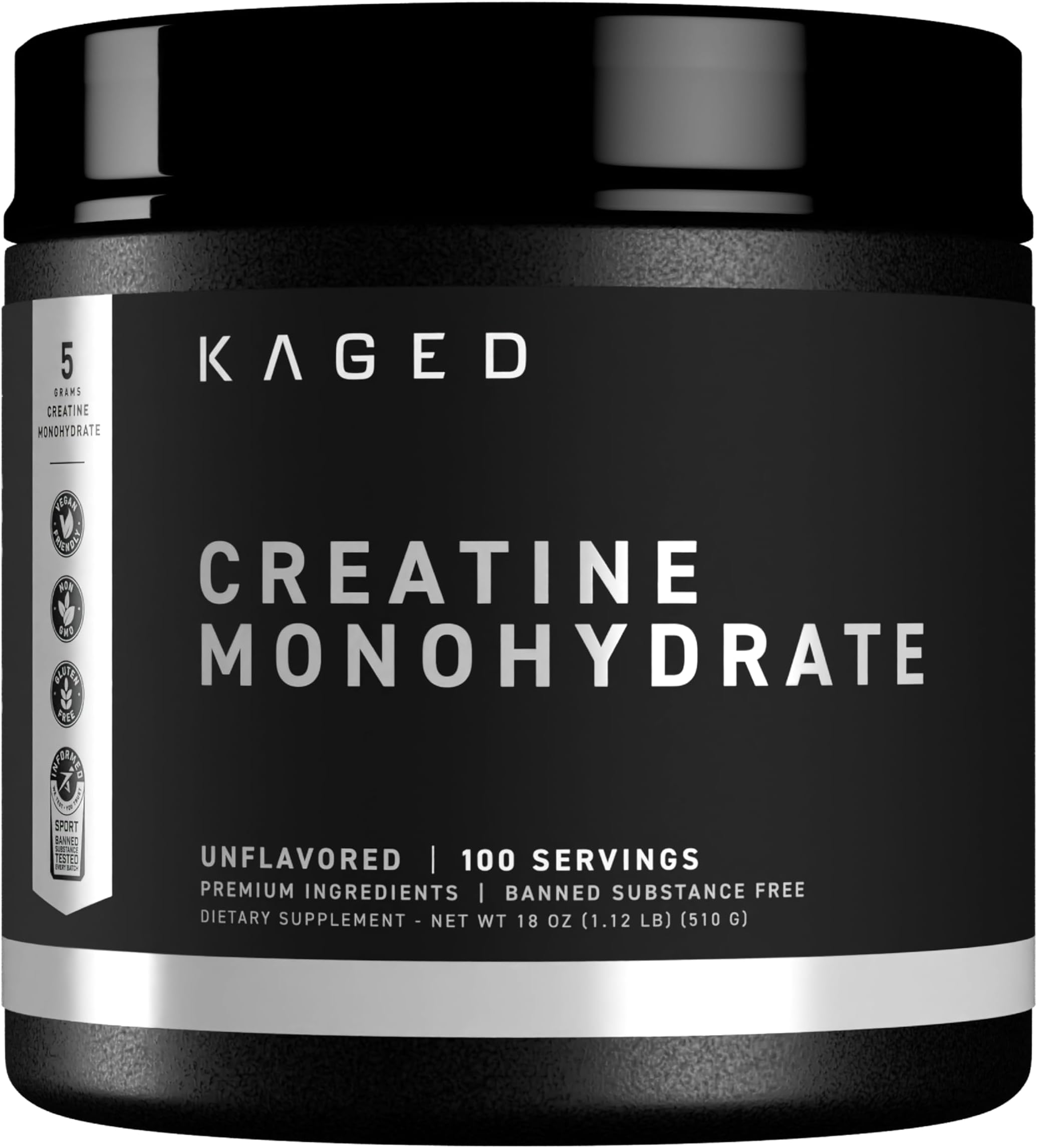 Amazon.com: Kaged Creatine Monohydrate Micronized Powder, 100 Servings ...