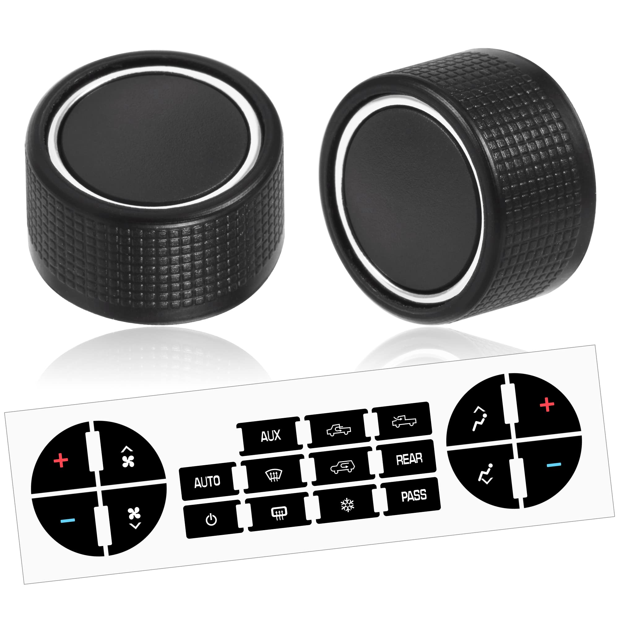Amazon.com: 2PC Rear Radio Volume Control Knob with AC Dash Button ...