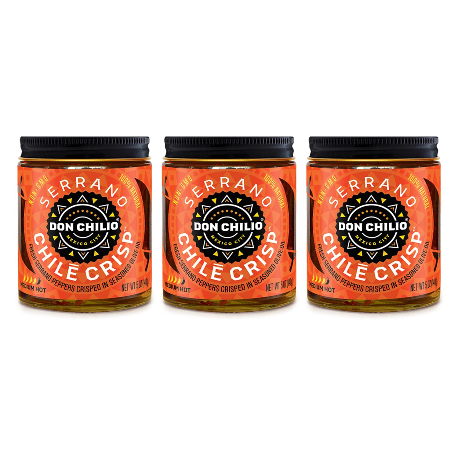 Snapklik.com : Medium Heat Serrano Mexican Chile Crisp, 5 Oz, 3 Pack ...