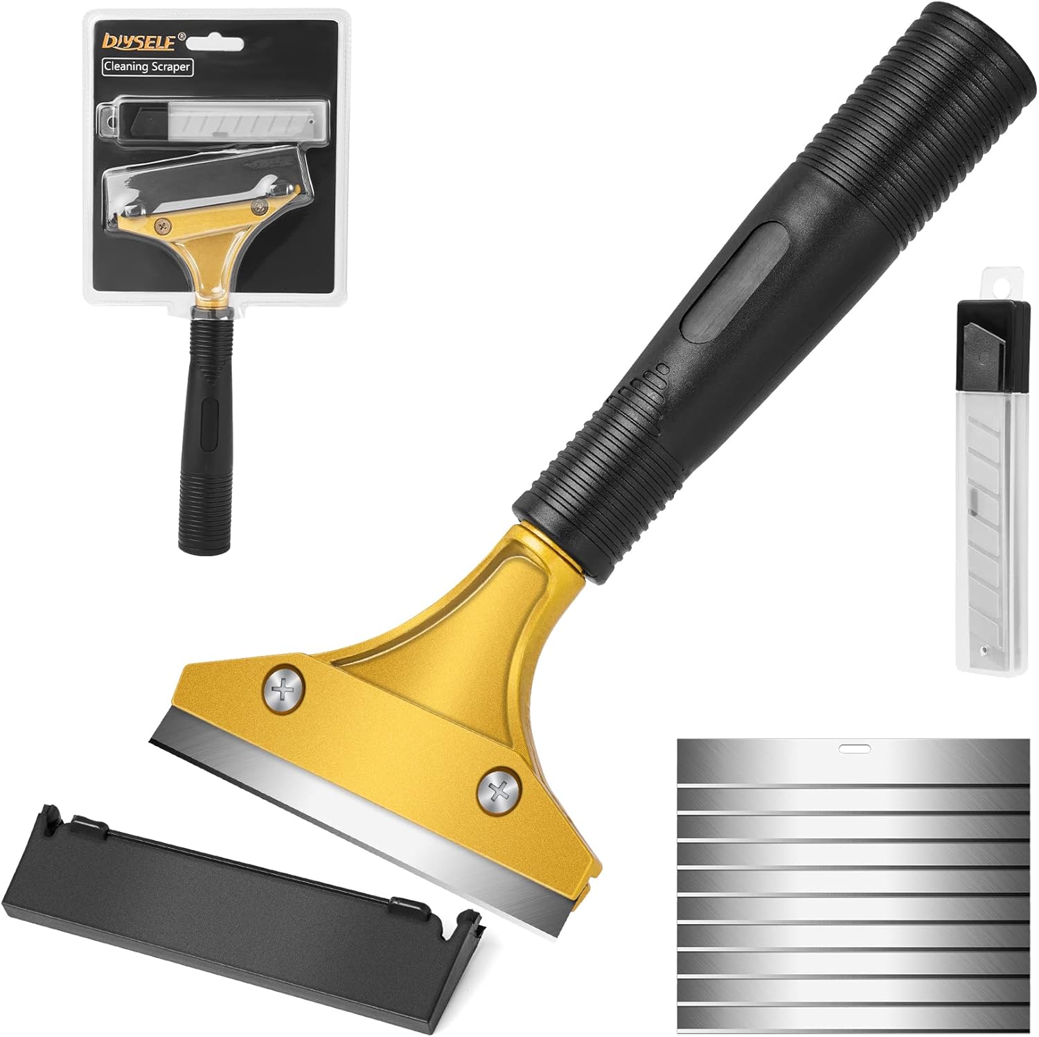 Amazon.com: DIYSELF Tile Scraper, Heavy Duty Scraper Tool with ...