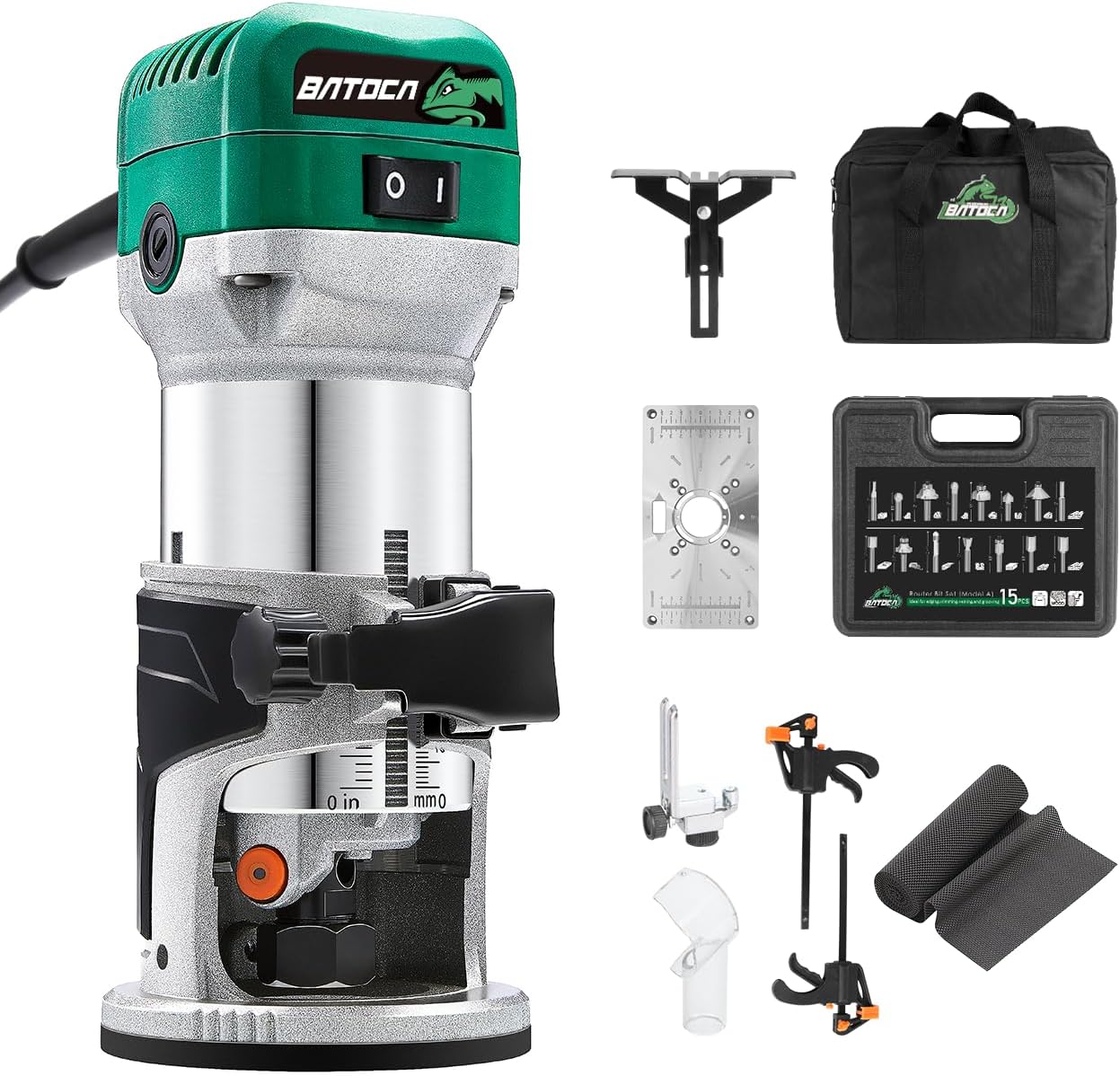 Batoca VS601E Wood Trimmer Router Tool for Woodworking, 6 Variable ...