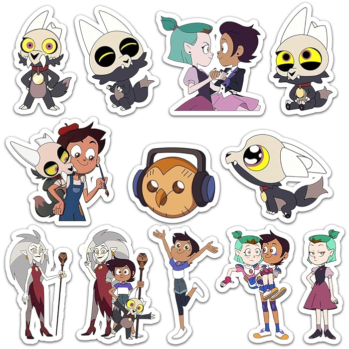 Buy 10 PCS Stickers Pack Baby Cute King Sticker The Owl Cartoon Amity ...