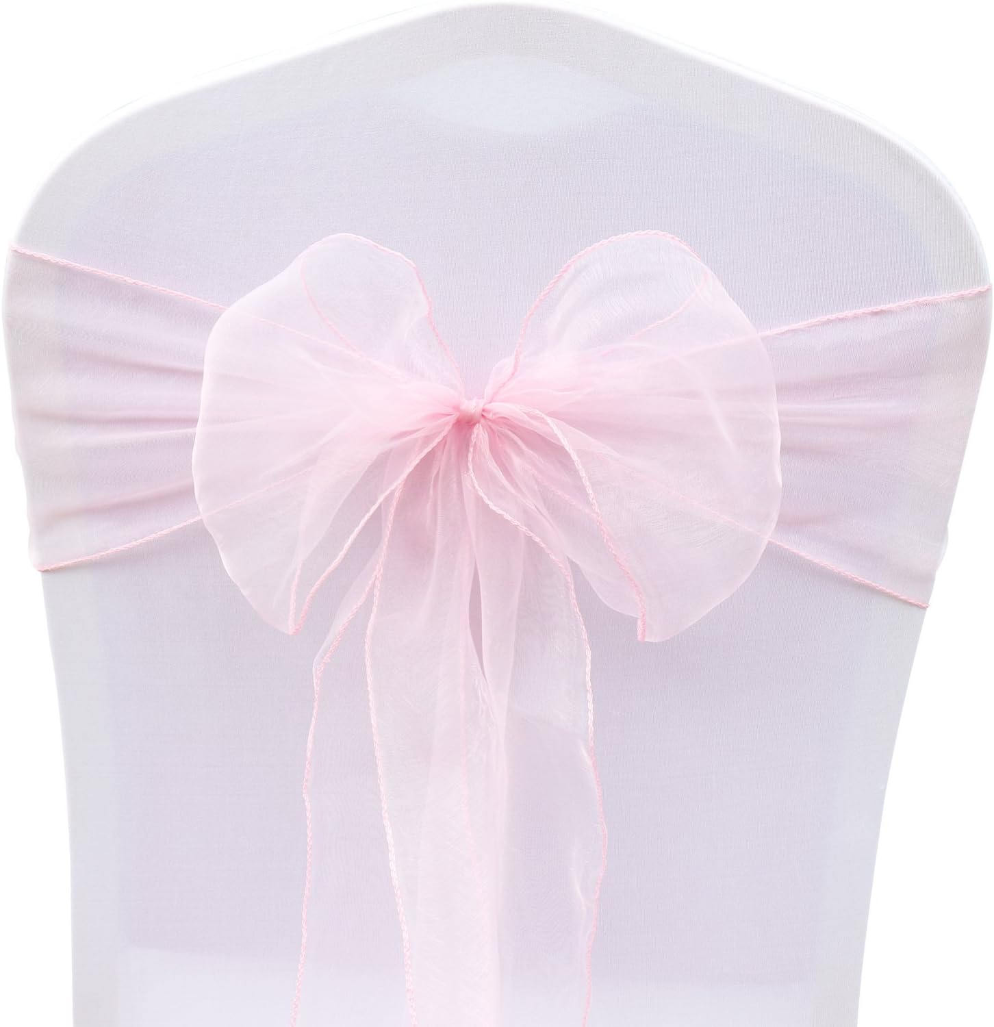 HEMEIREN 25 Pieces Organza Chair Sashes, Chair Bow, Tulle Fabric Ribbon ...