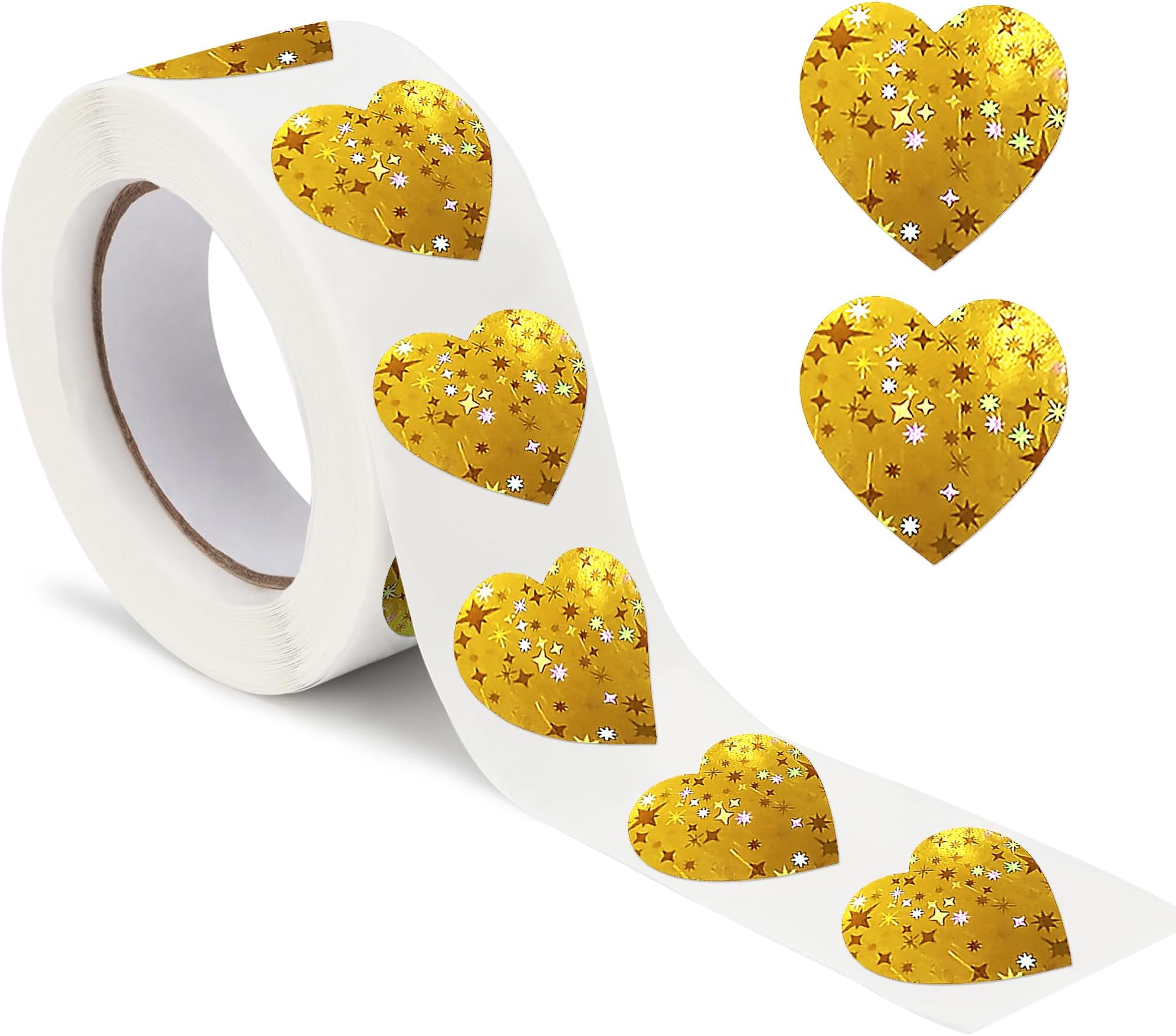 Amazon.com: Wonmon 500 PCS Holographic Heart Stickers for Kids, Glitter ...