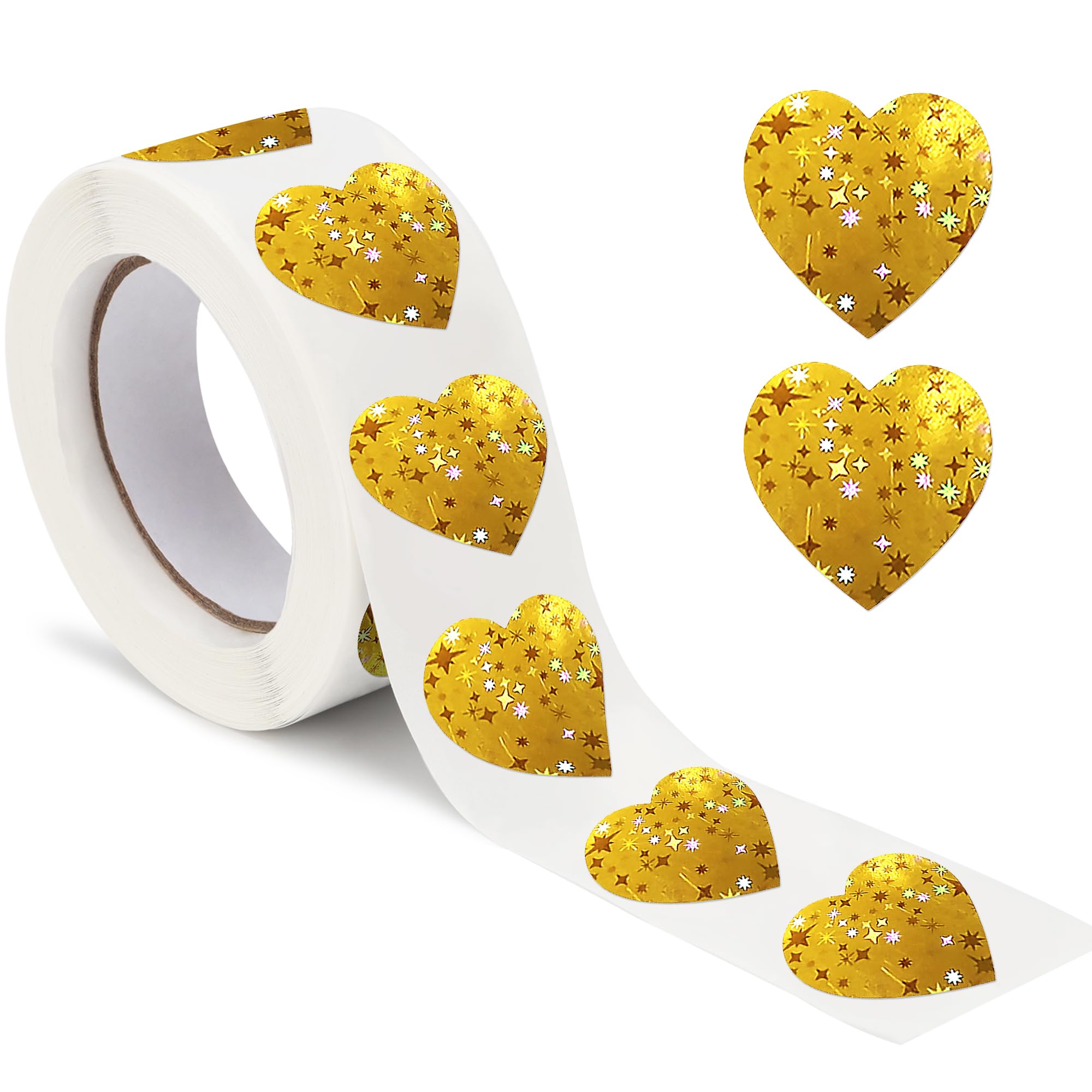 Amazon.com: Wonmon 500 PCS Holographic Heart Stickers for Kids, Glitter ...