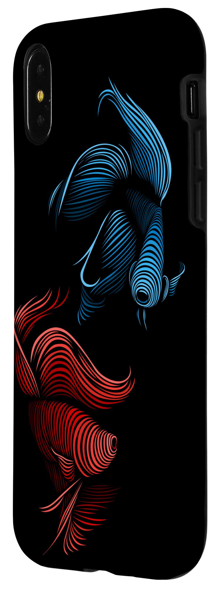 Snapklik.com : iPhone X/XS Fish Fight Tribal Betta Case