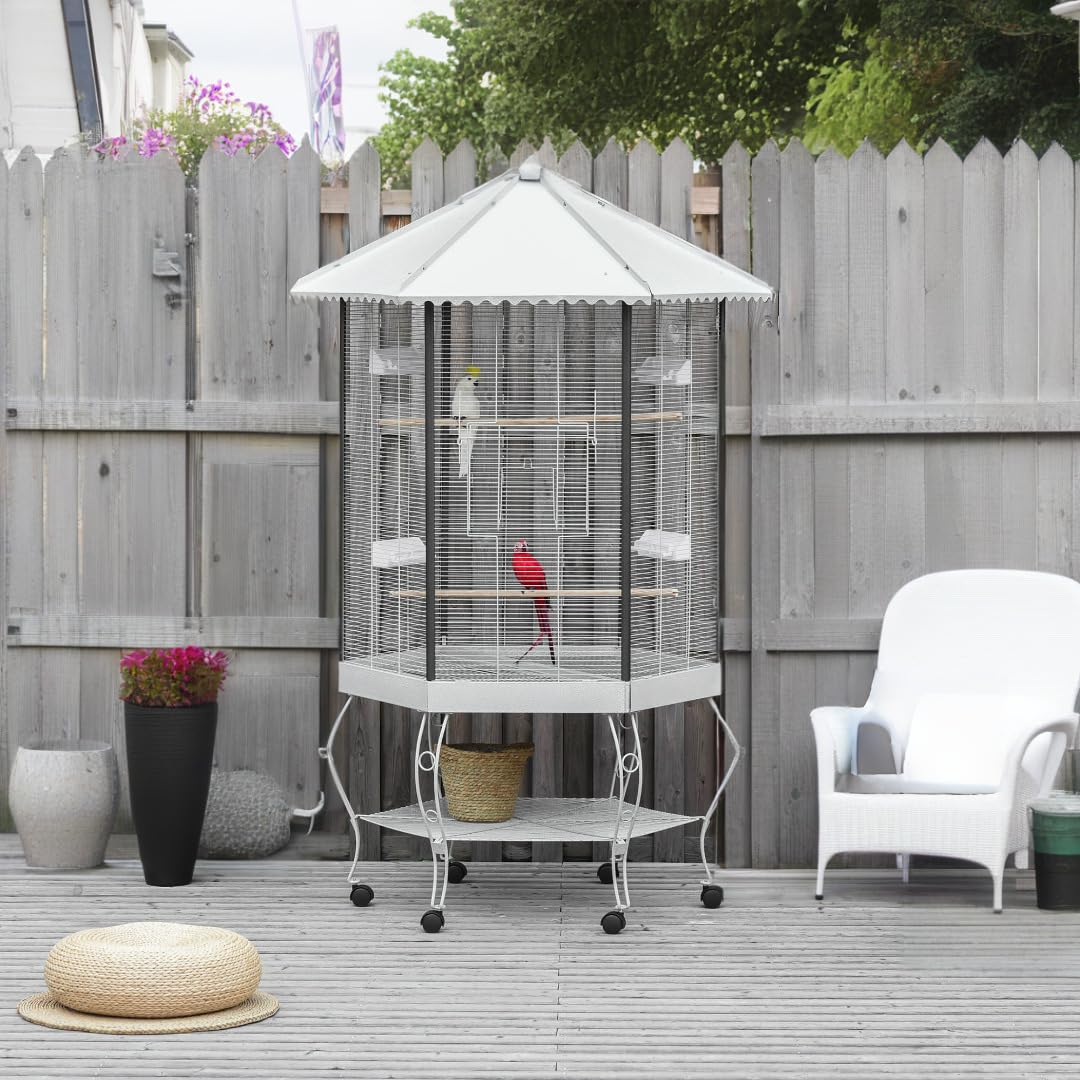 Snapklik.com : NicBex 77.25" Metal Bird Cage, Large Parakeet Cages