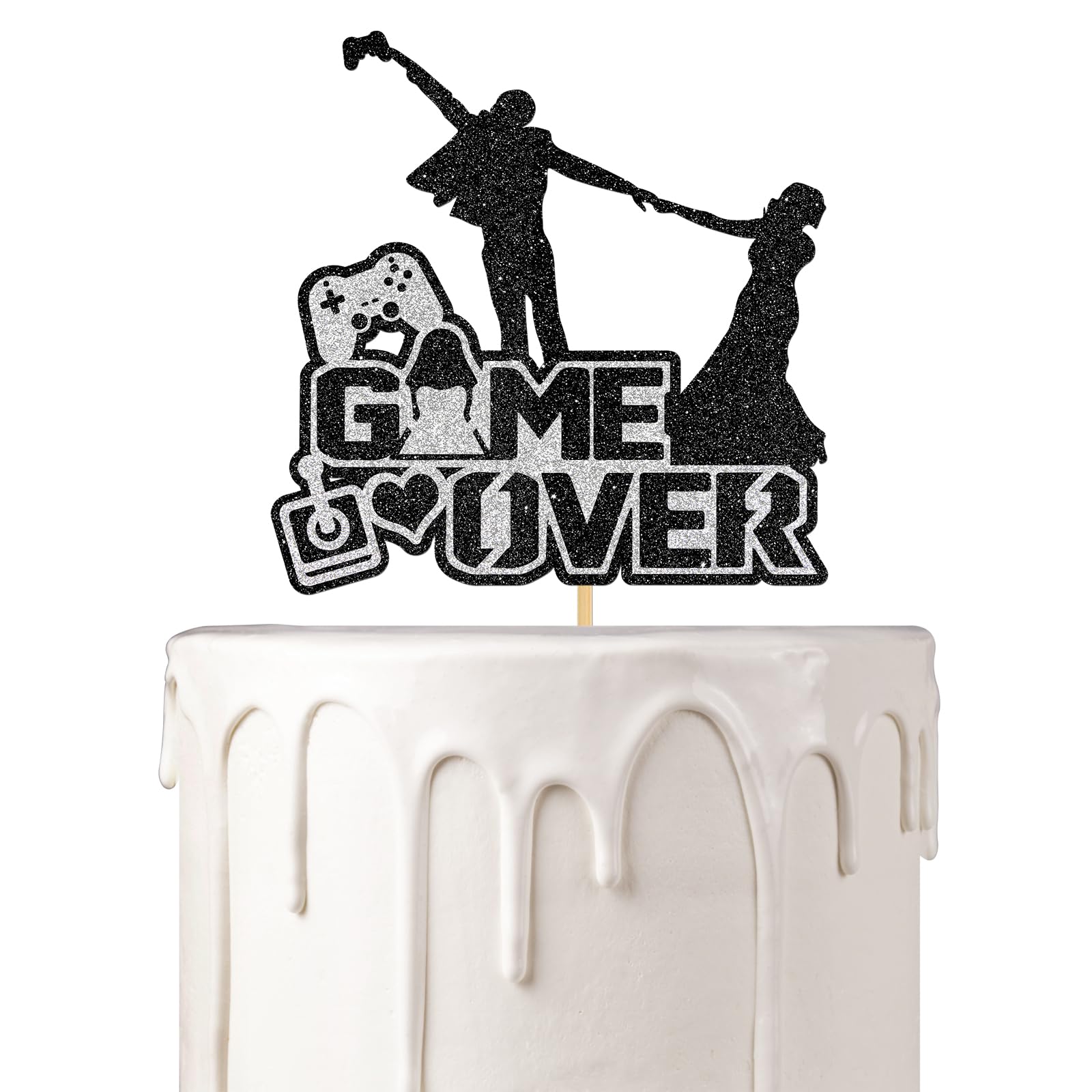 Amazon.com: Game Over Cake Topper, Bride to Be Marriage Themed Cake ...