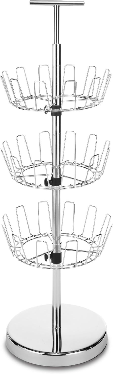 Amazon.com: Whitmor Shoe Spinner, Chrome, 18-Pair : Home & Kitchen