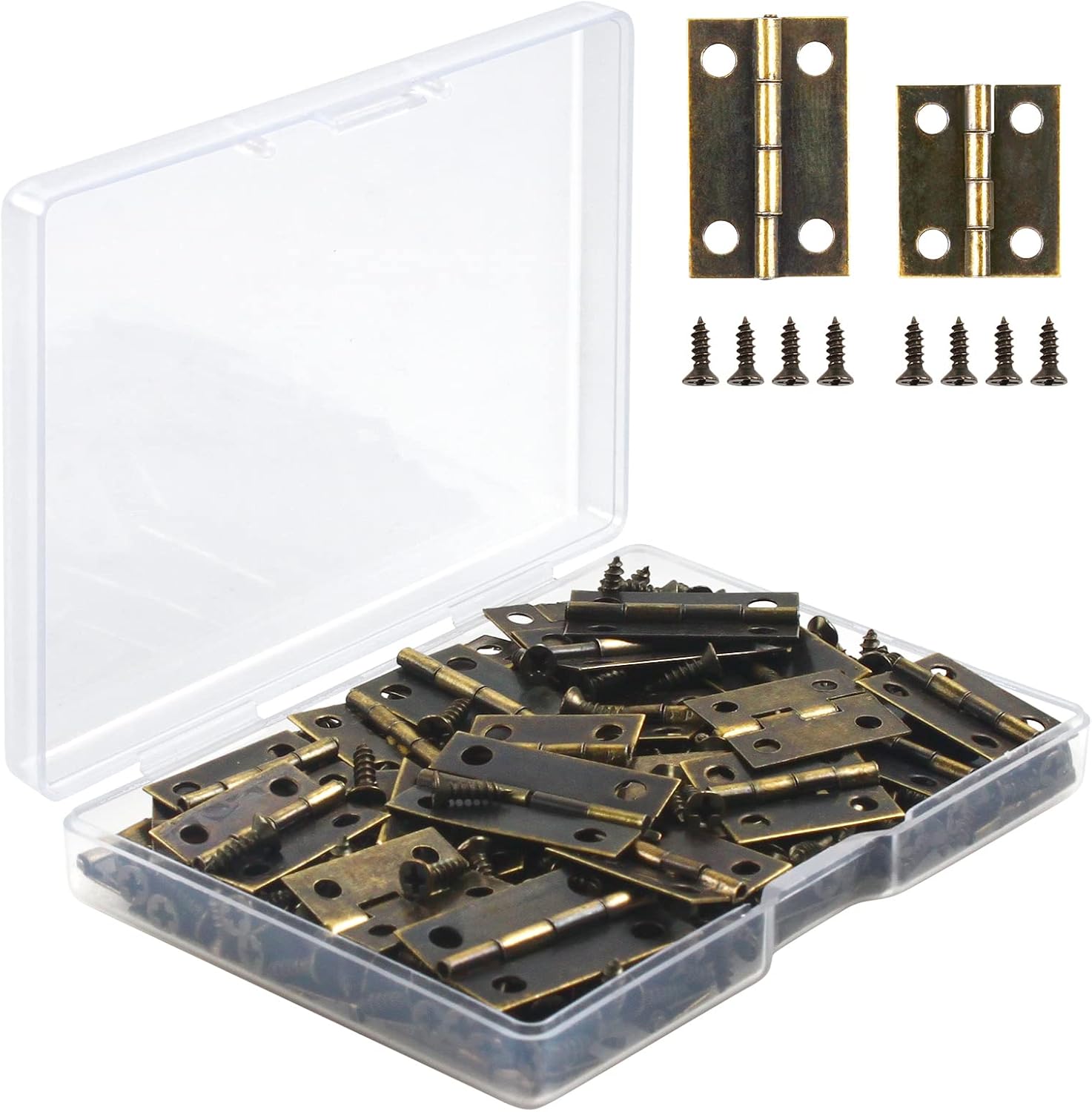 VIPMOON 60Pcs Small Hinges for Wooden Box, Jewelry Box Hinges,Small ...