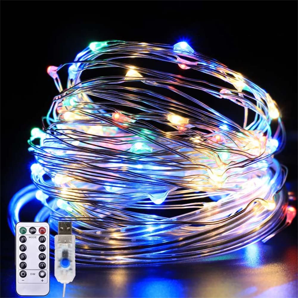 FLY CHOICE USB Powered Fairy Lights String, Remote Controlled Lights ...