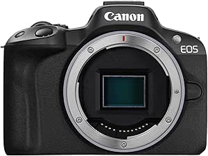 Amazon.com : Canon EOS R50 Mirrorless Vlogging Camera (Body Only/Black), RF Mount, 24.2 MP, 4K ...