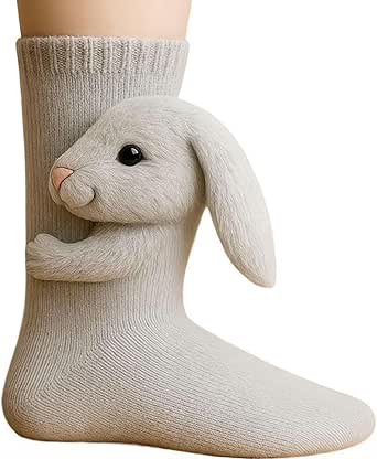 Amazon.com: Knit Animal Socks - Hug Socks for Women, Soft Warm Double ...