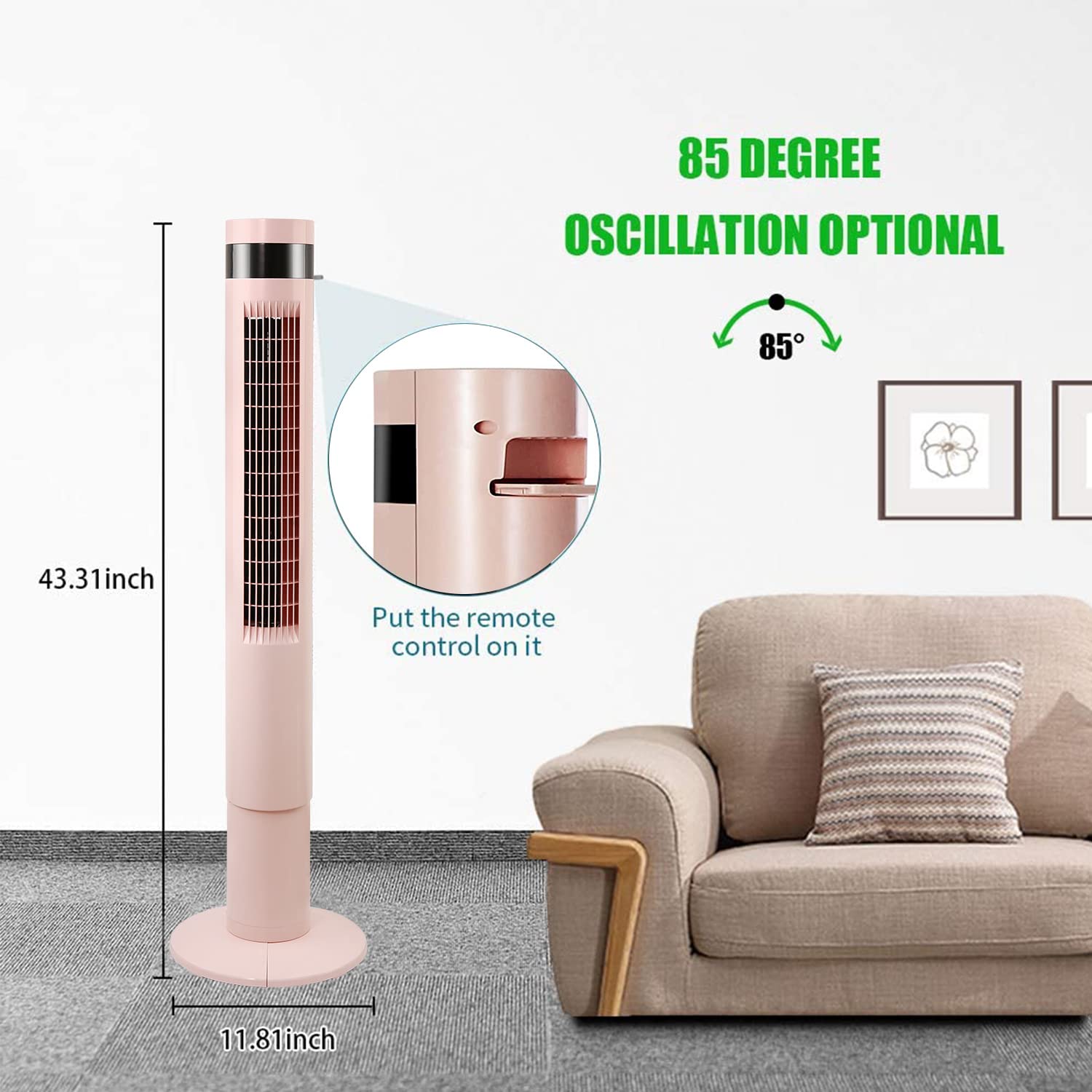 Antarctic Star Tower Fan Portable Electric Oscillating Fan Quiet ...