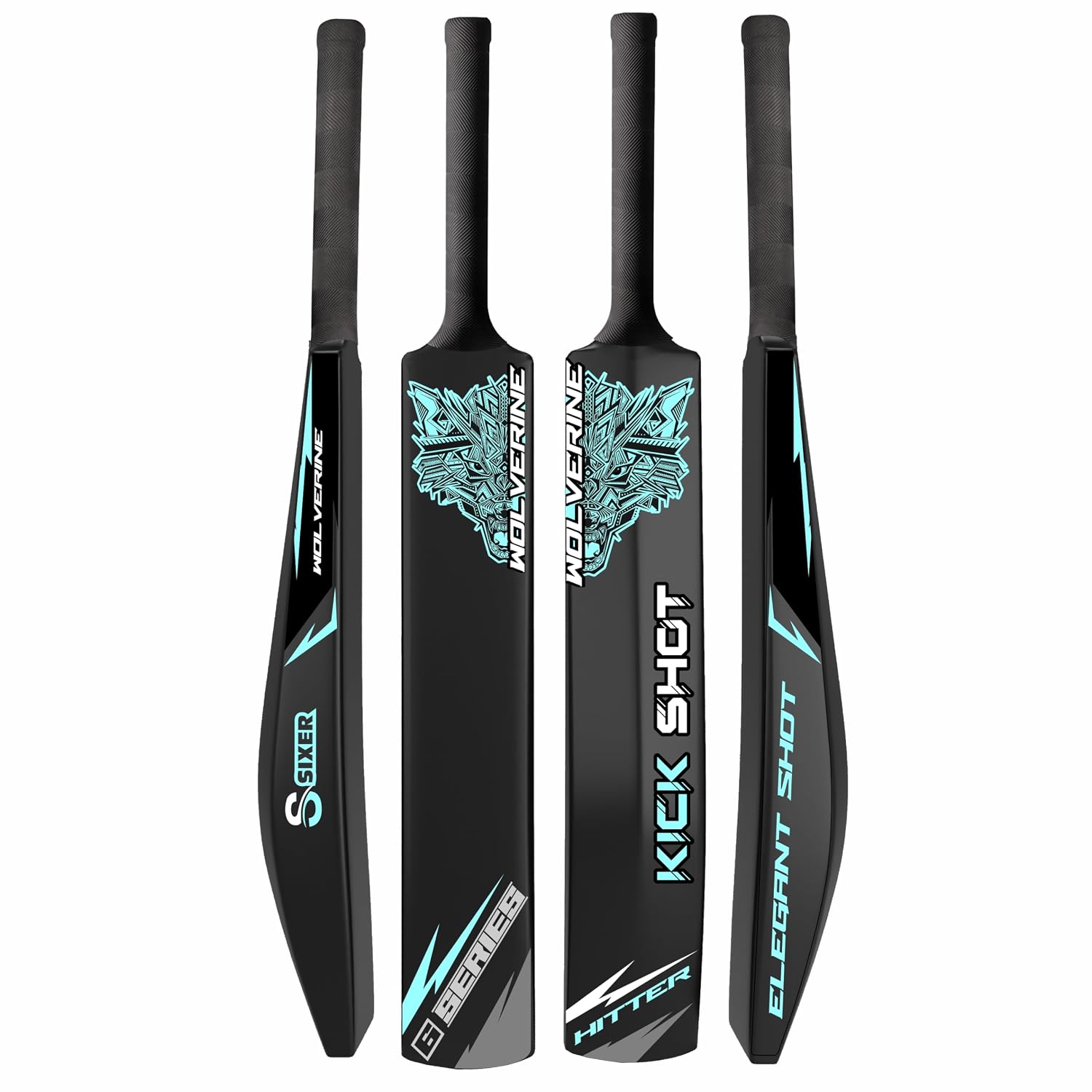 Sixer Kick Shot Heavy Duty Plastic Cricket Bat,Full Size (34” X 4.5 ...