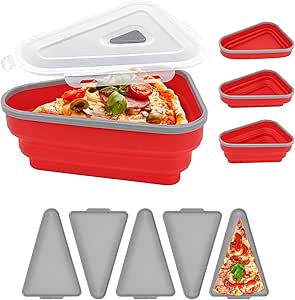 Pizza Storage Container, Expandable Pizza Slice Container with 5 ...