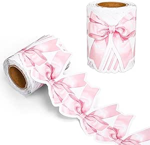 Amazon.com: FYSUIMU 32.8 Ft Pink Bow Bulletin Board Border Coquette ...