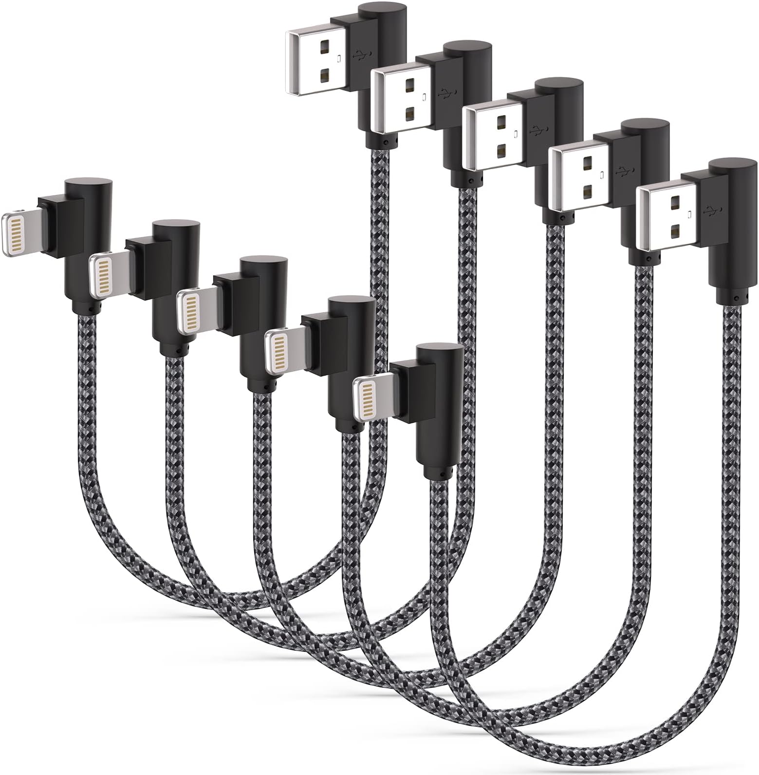 Amazon.com: Osecet iPhone Charger 3ft MFi Certified 3 Pack 90 Degree ...