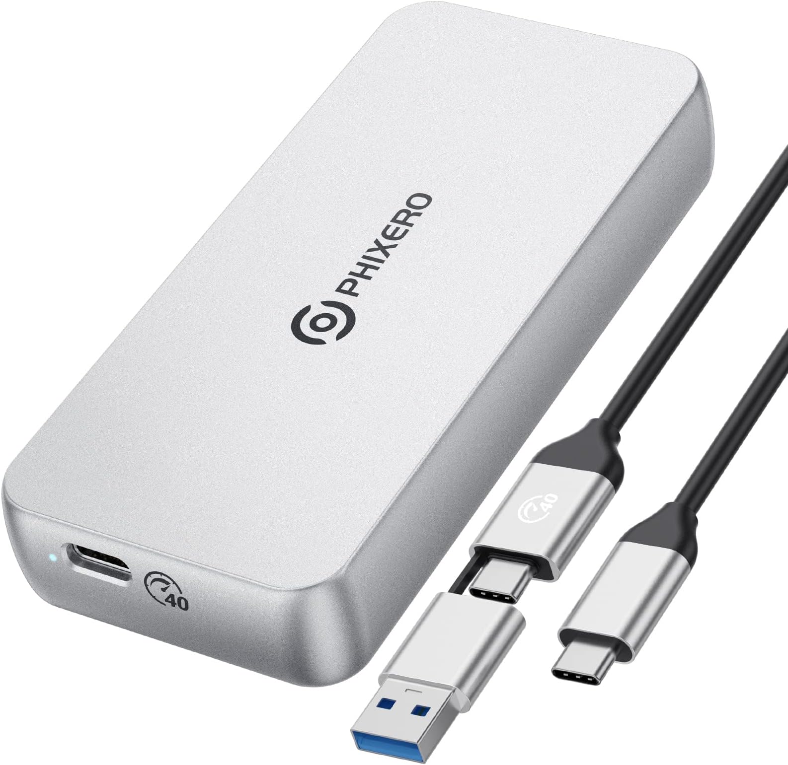 Amazon.com: Qwiizlab Fanless 40Gbps USB4 Thunderbolt External SSD ...