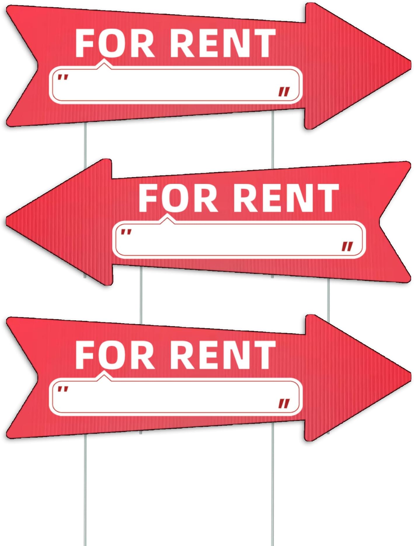 Amazon.com : Large for Rent Sign Kit with Tall Stands - Yard Sign ...
