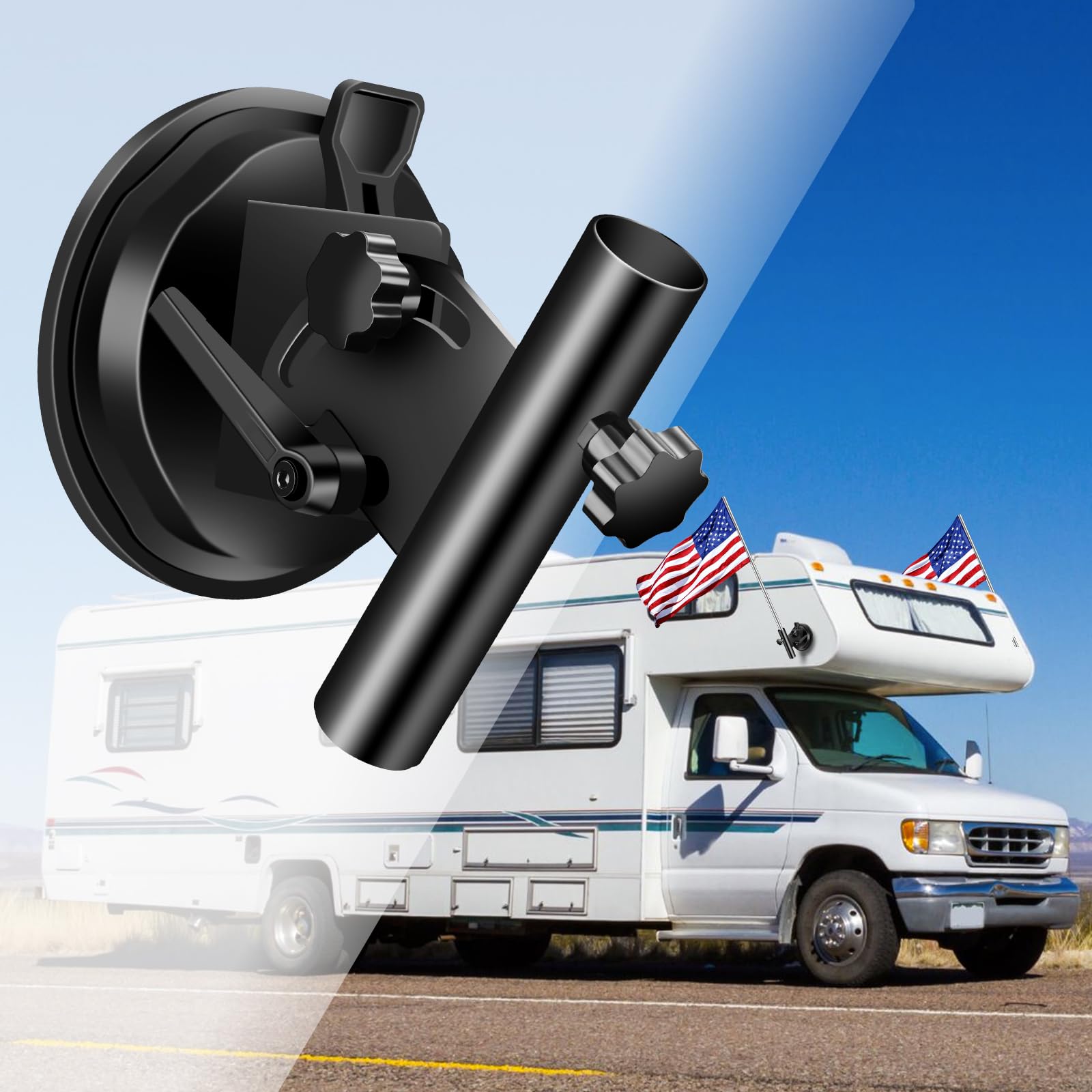 Amazon.com: EJYTRVT RV Flag Mount, Ultra Strong Suction Cup Flag Holder ...