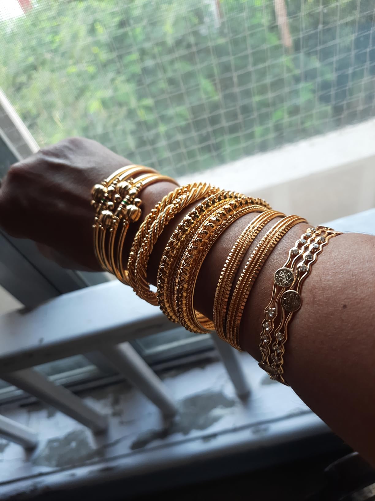 Buy ZENEME Combo Of Designer Victoria Bangles Pearls Bangles Trendy ...