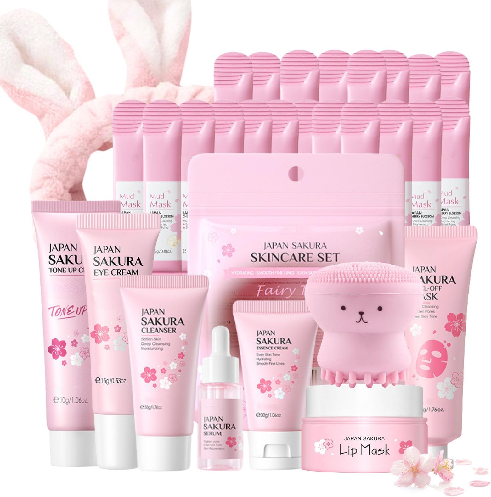 Amazon.com : Skincare Set JAPAN SAKURA Facial Kit for Women & Teenage ...