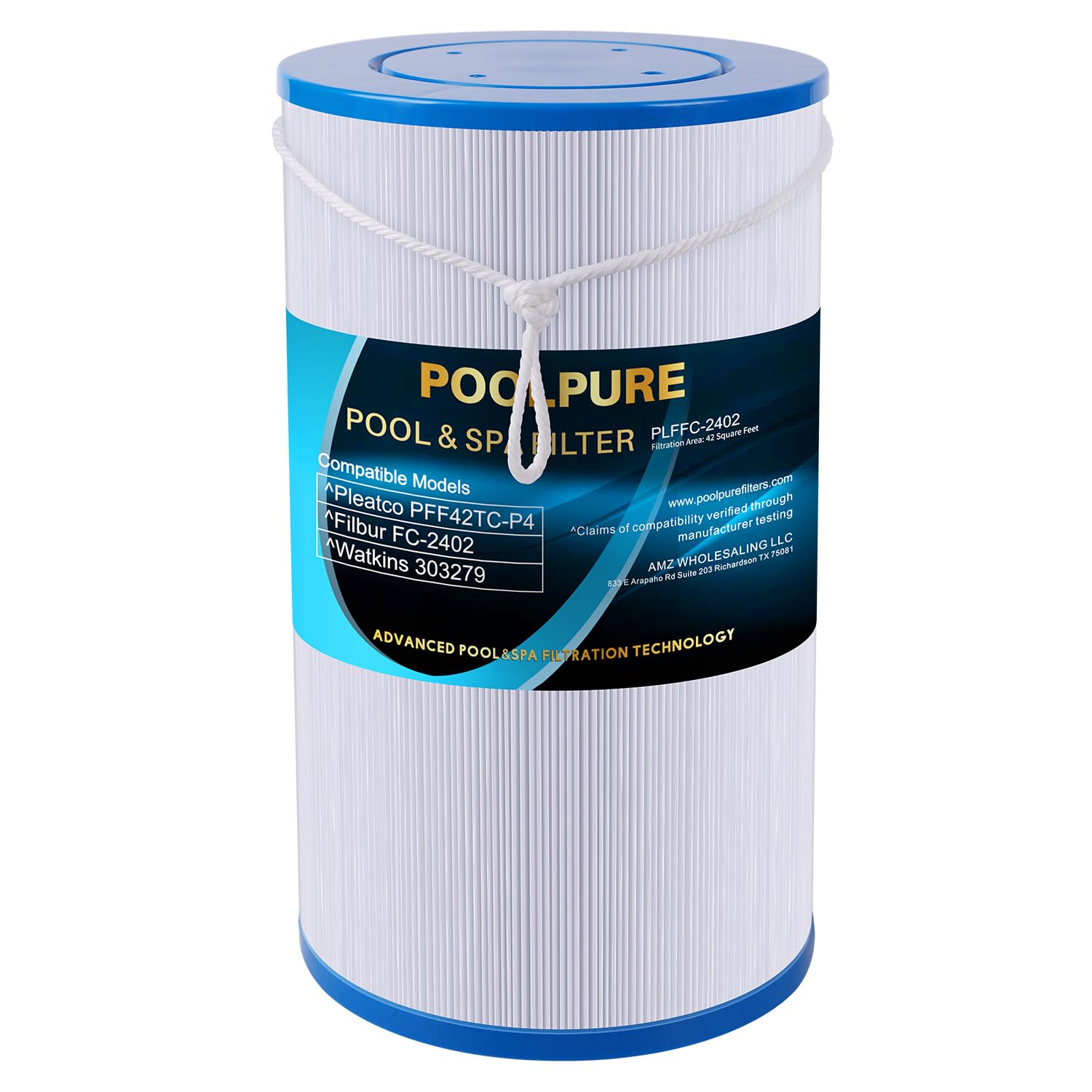 Amazon.com : POOLPURE Spa Filter Replaces Watkins 303279, PFF42TC-P4 ...