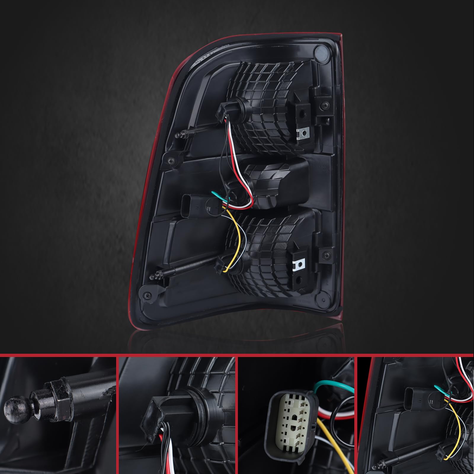 Chrome Bezel Halogen Tail Light Rear Lamp Assembly w/Bulbs&Harnesses ...