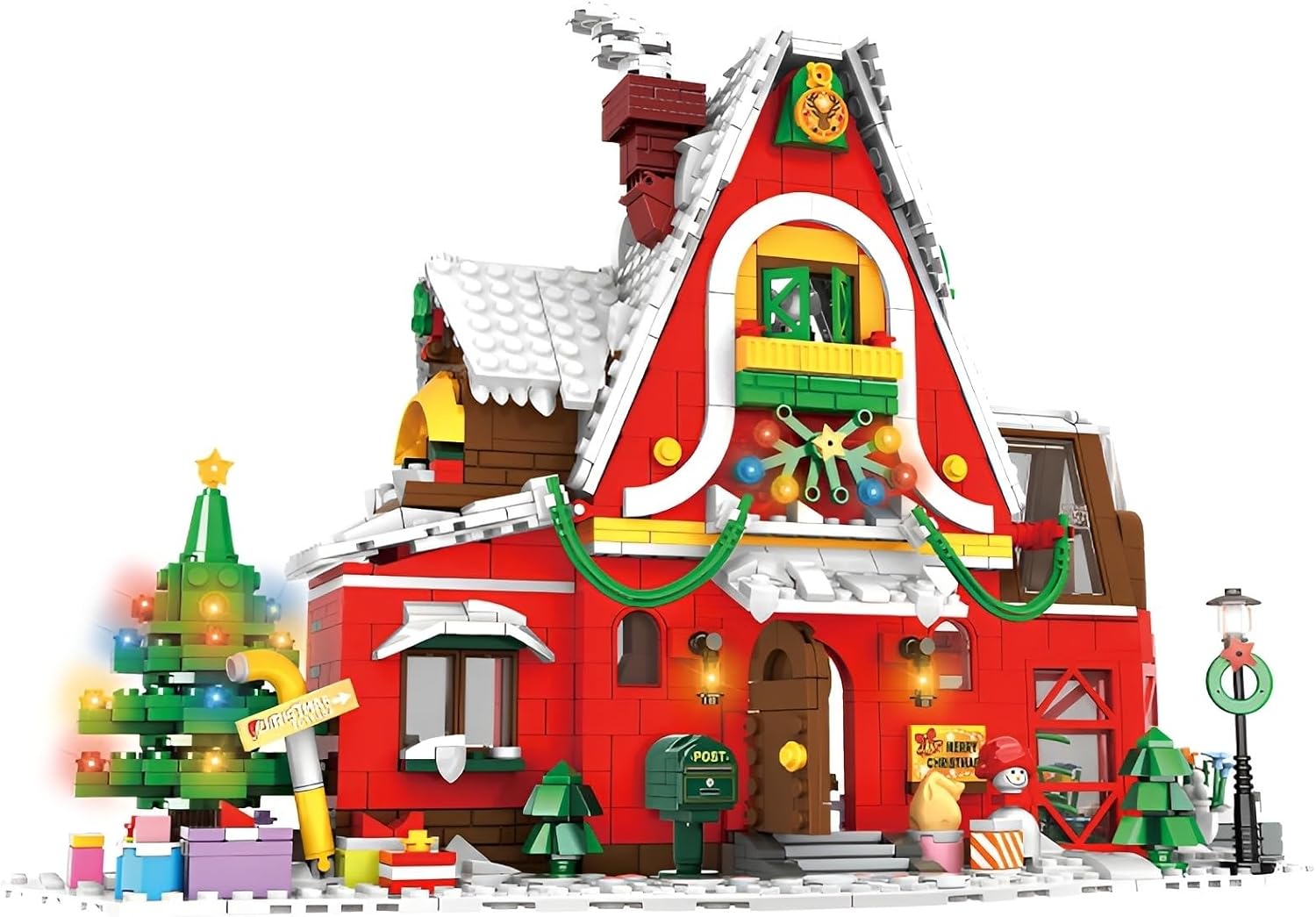 Amazon.com: Chodia Christmas Gingerbread House Building Block Set Xmas ...